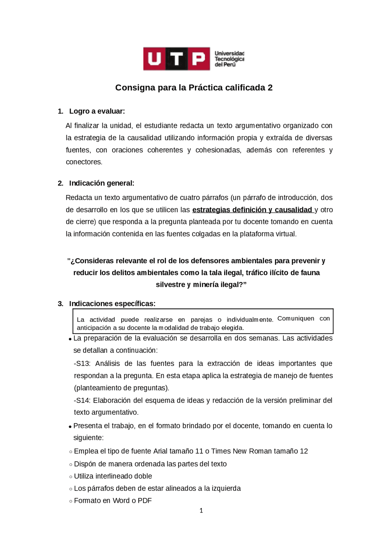 Practica Calificada 2 Redacción De Textos 2 Apuntes De Redacción De