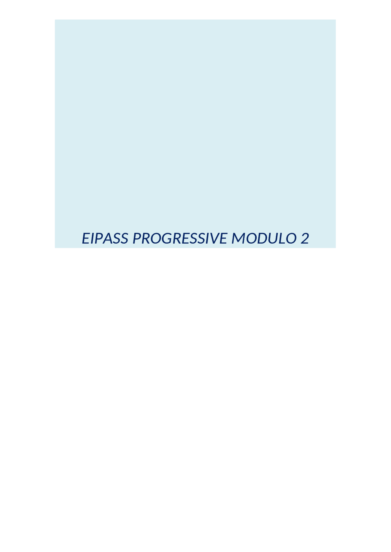 Eipass Progressive Modulo 2 Excel Prove Desame Di Sistemi