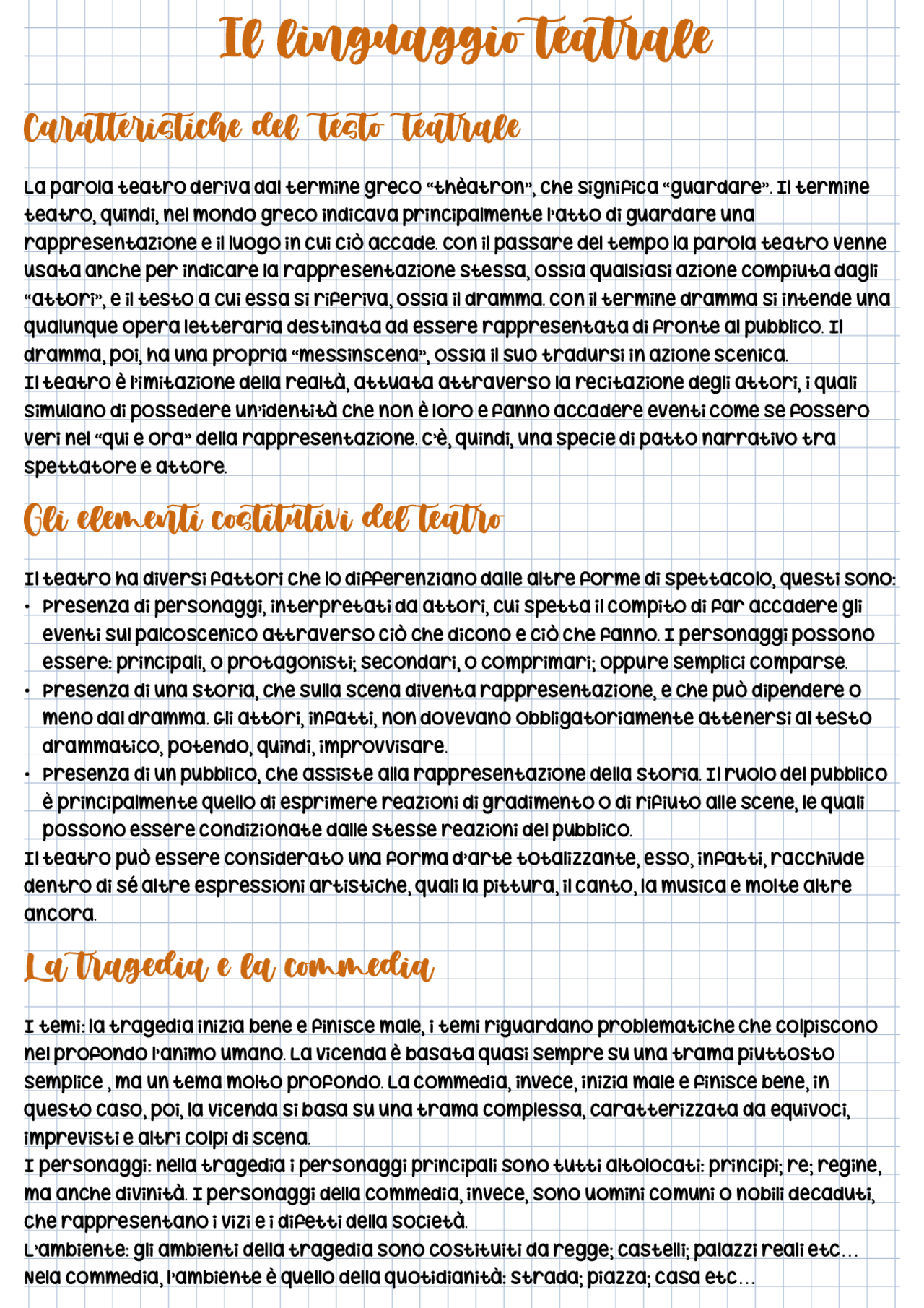 Il Linguaggio Teatrale Riassunto Schemi E Mappe Concettuali Di