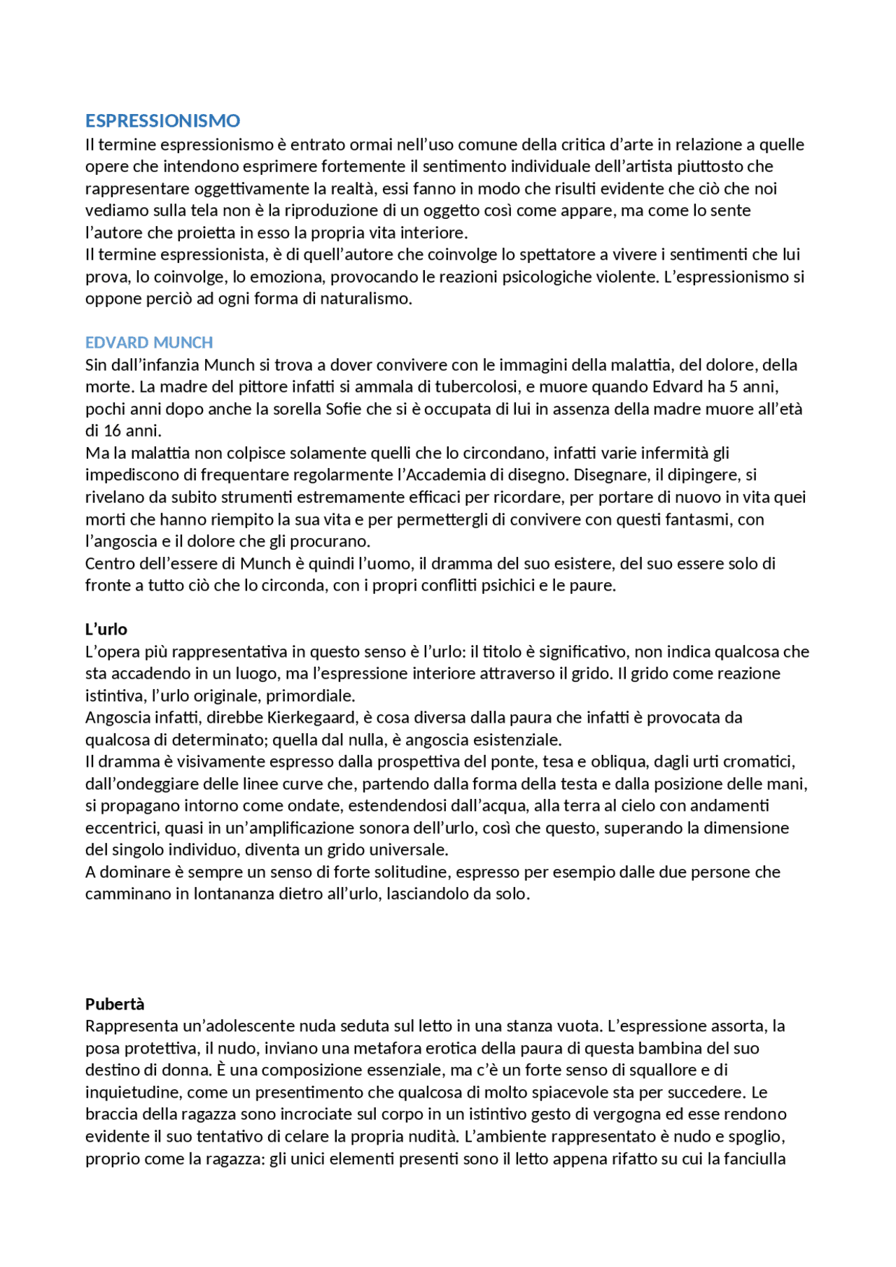 Espressionismo, Edvard Munch | Appunti di Elementi di storia dell'arte ed espressioni grafiche ...