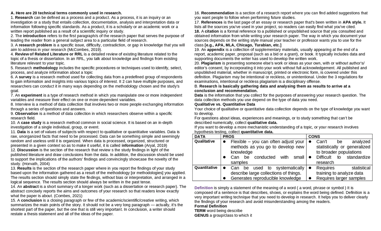 QUARTER 4 ENGLISH GRADE 10 NOTES (PHILIPPINES) | Study notes English ...