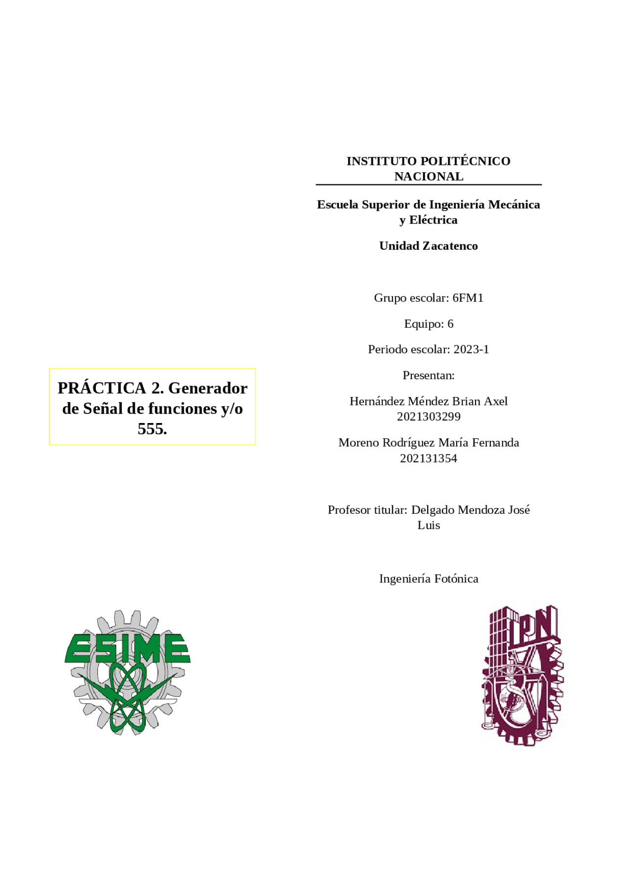 Practicas electronica fotonica | Ejercicios de Electrónica | Docsity Practicas electronica fotonica | Ejercicios de Electrónica | Docsity