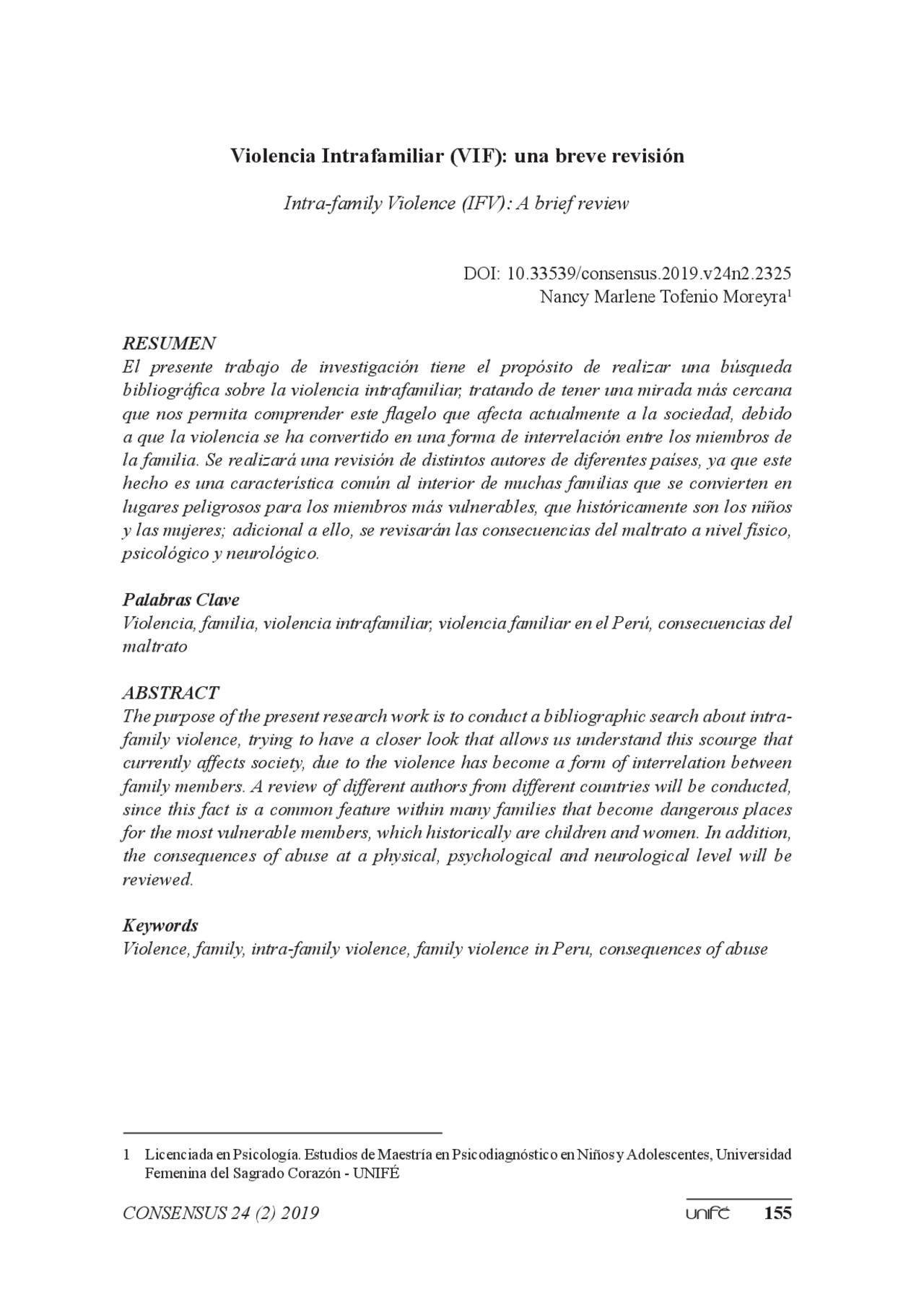 La violencia familiar | Esquemas y mapas conceptuales de Derecho | Docsity