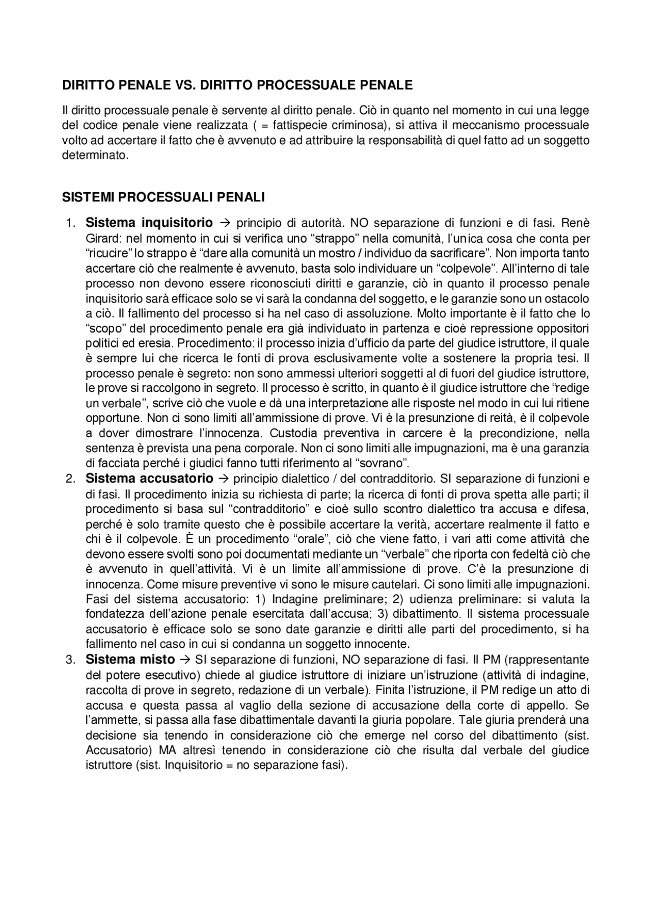 Schemi Di Diritto Processuale Penale Appunti Di Diritto Processuale