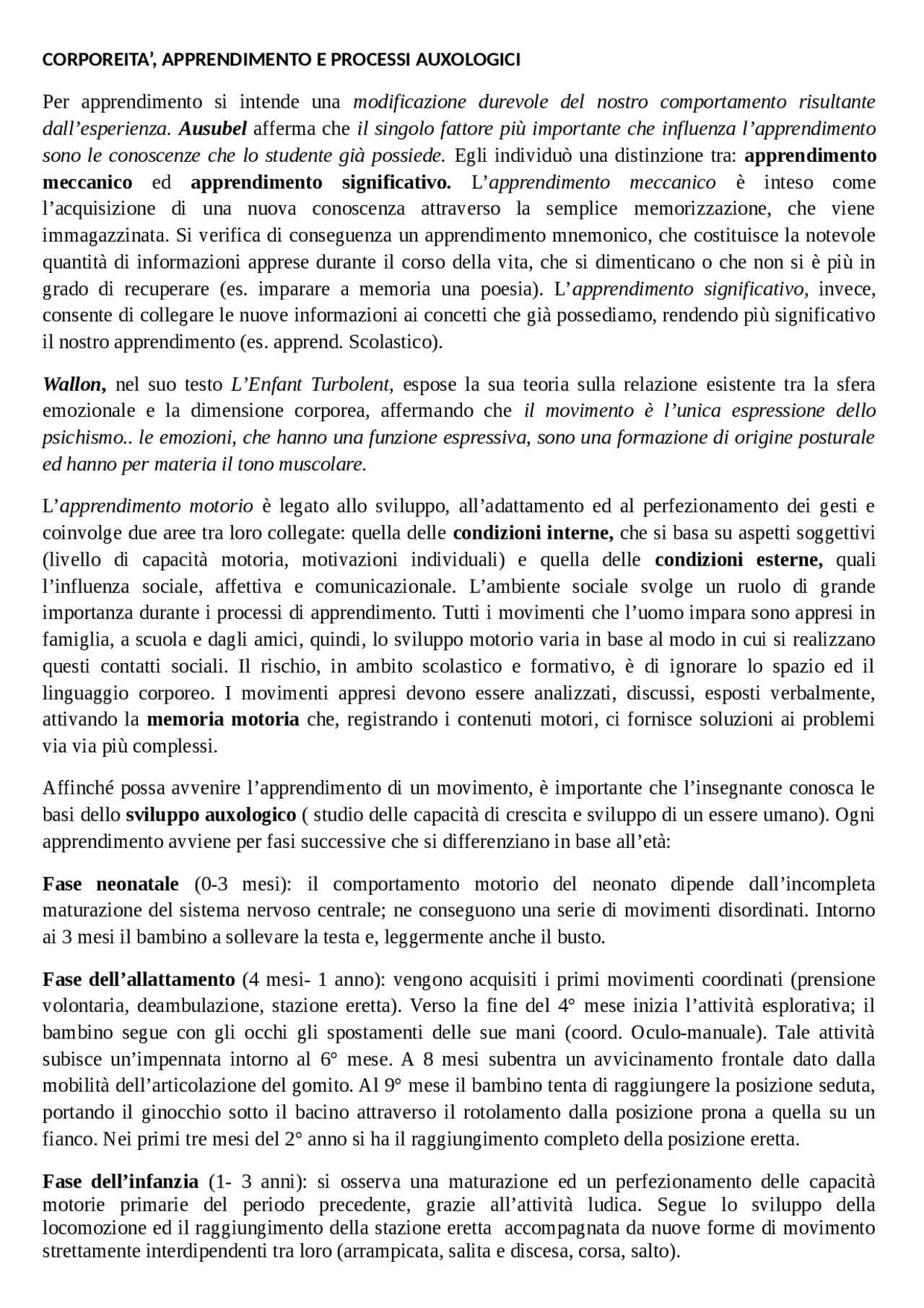 Metodologie Didattiche Delle Attività Motorie Appunti Di Metodi Di