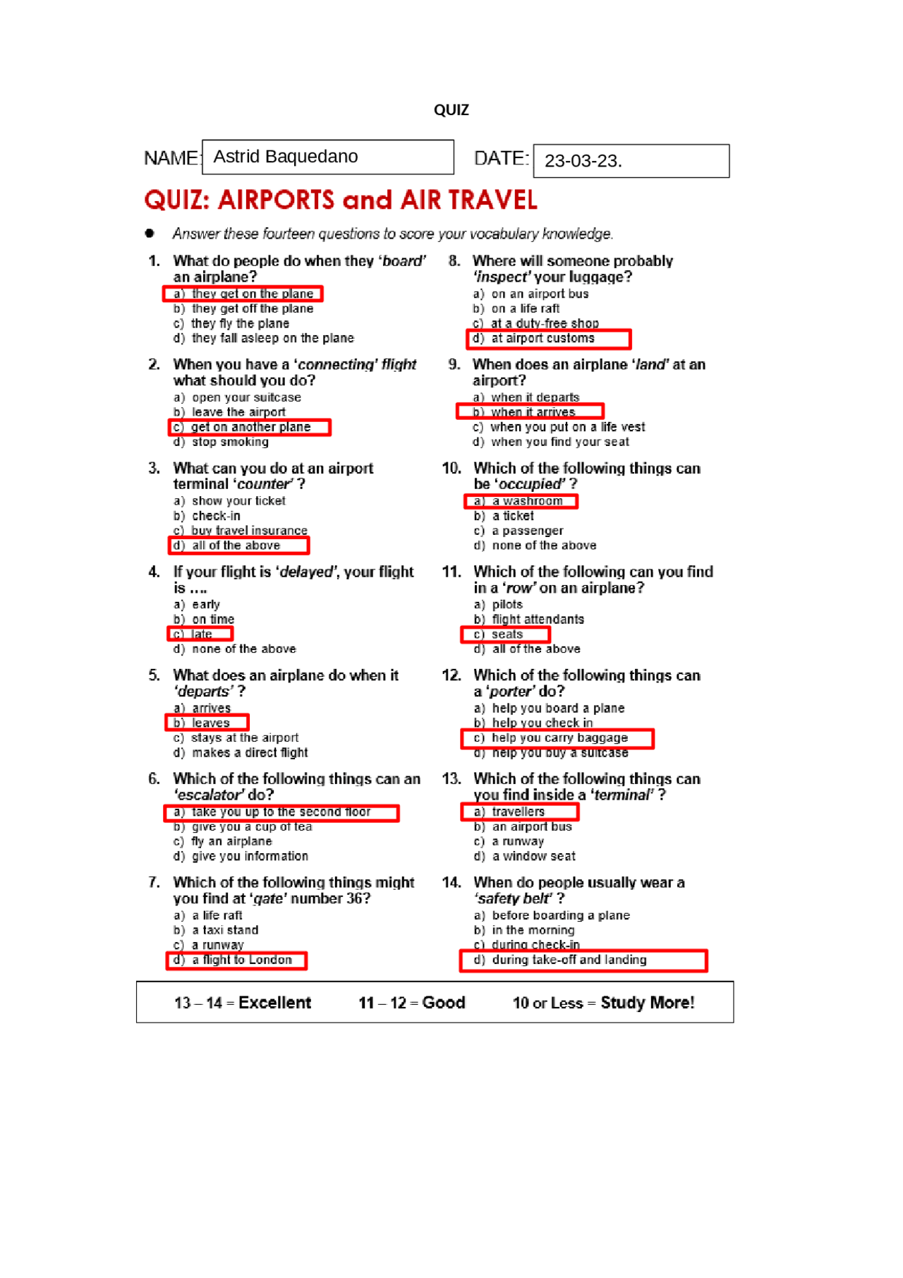 Quiz airport and air travel | Guías, Proyectos, Investigaciones de ...