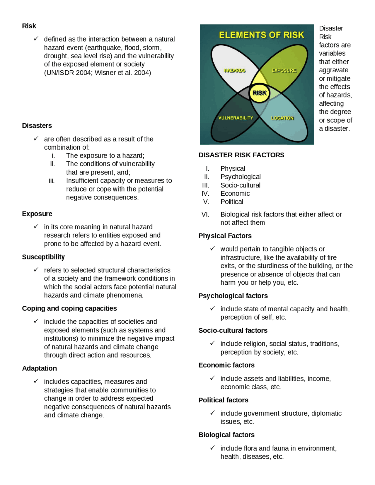 Understanding Disaster Risk and Resilience | Schemes and Mind Maps ...
