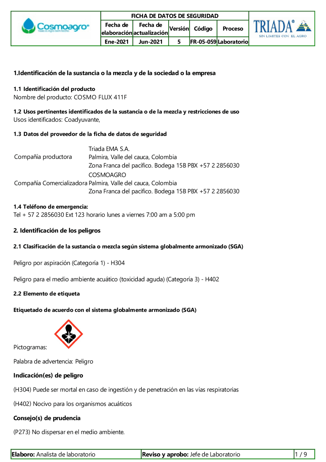 Ficha de datos de seguridad de los productos químicos | Guías ...
