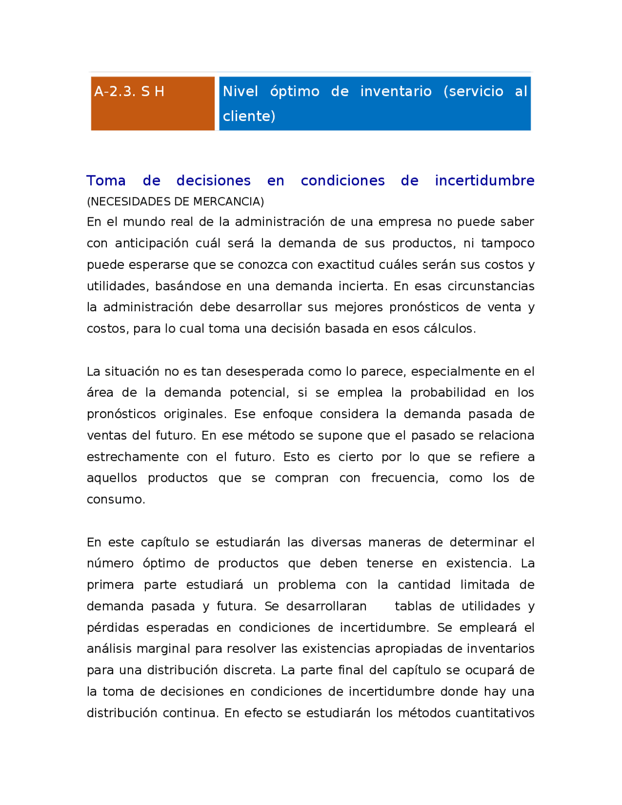 Nivel Optimo De Inventarios Apuntes De Contabilidad De Gestión Docsity