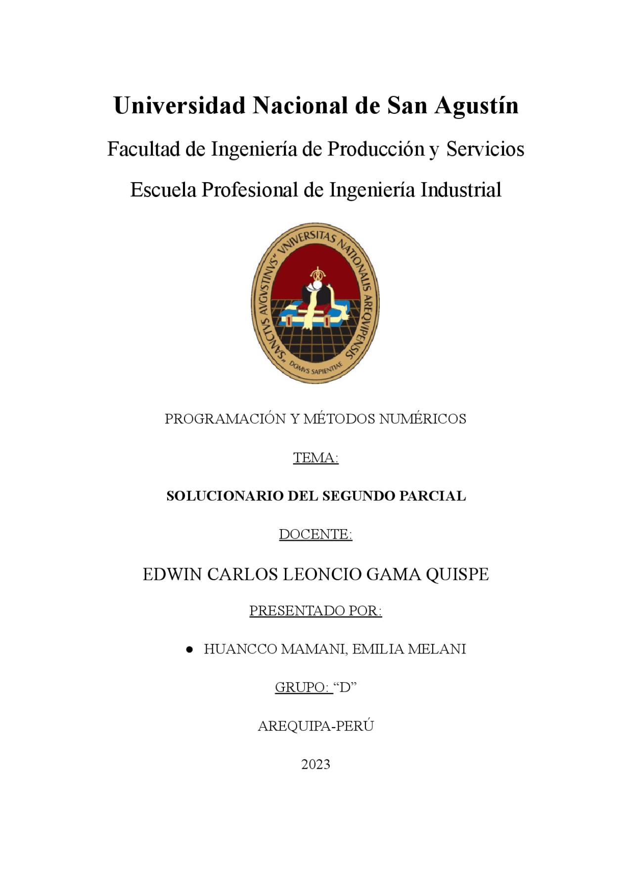 Examen parcial de programación | Exámenes de Programación C | Docsity