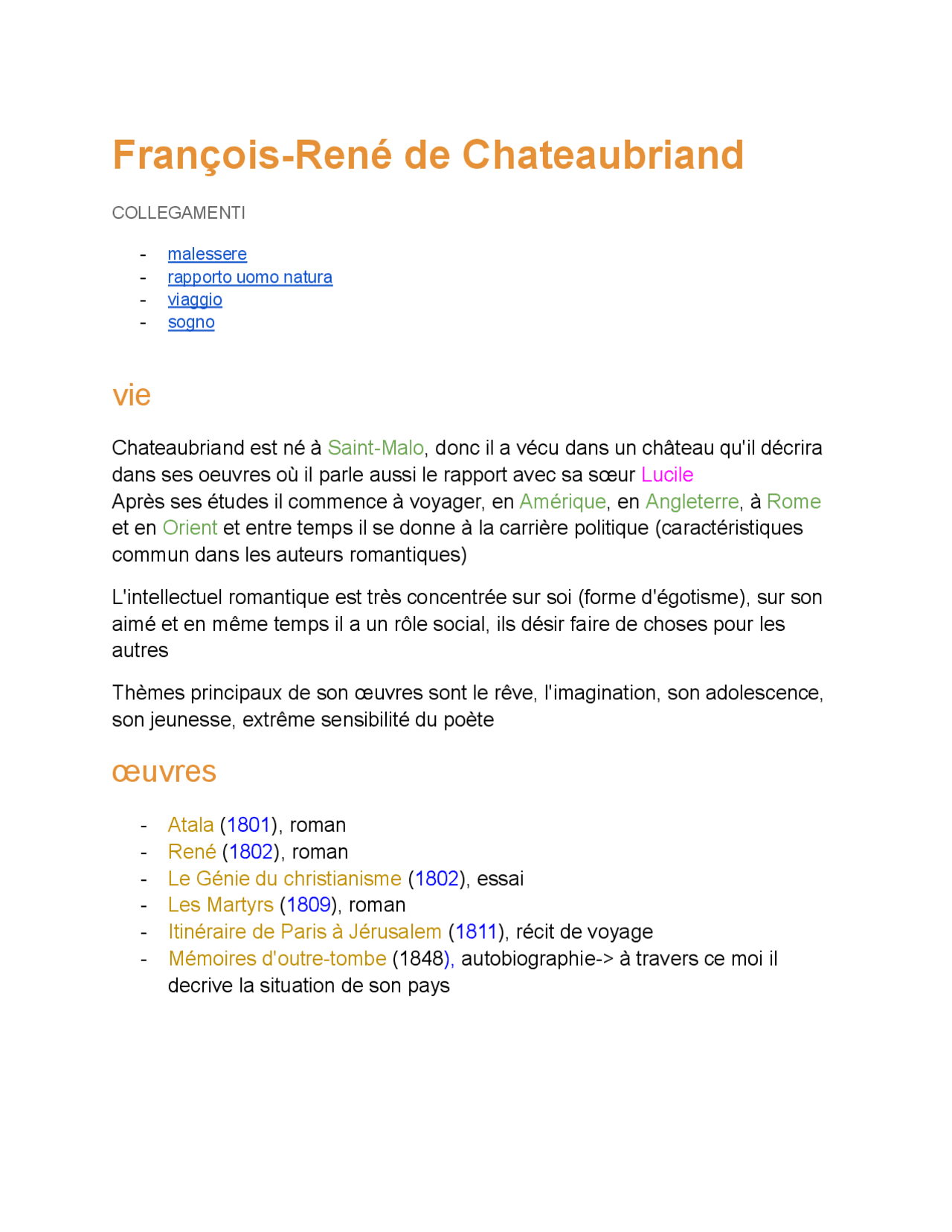 François-René de Chateaubriand con analisi del testo levez-vous vite ...