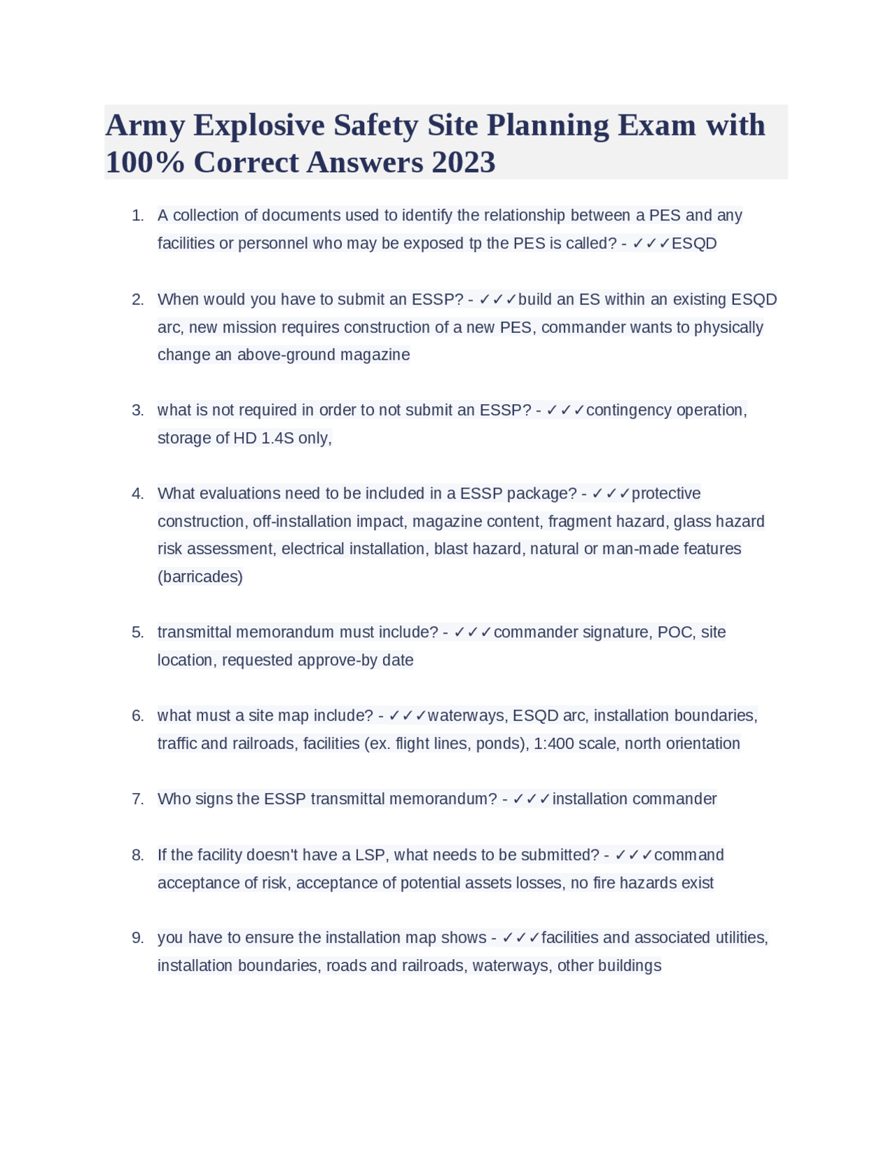 Explosive Safety Arc Outline