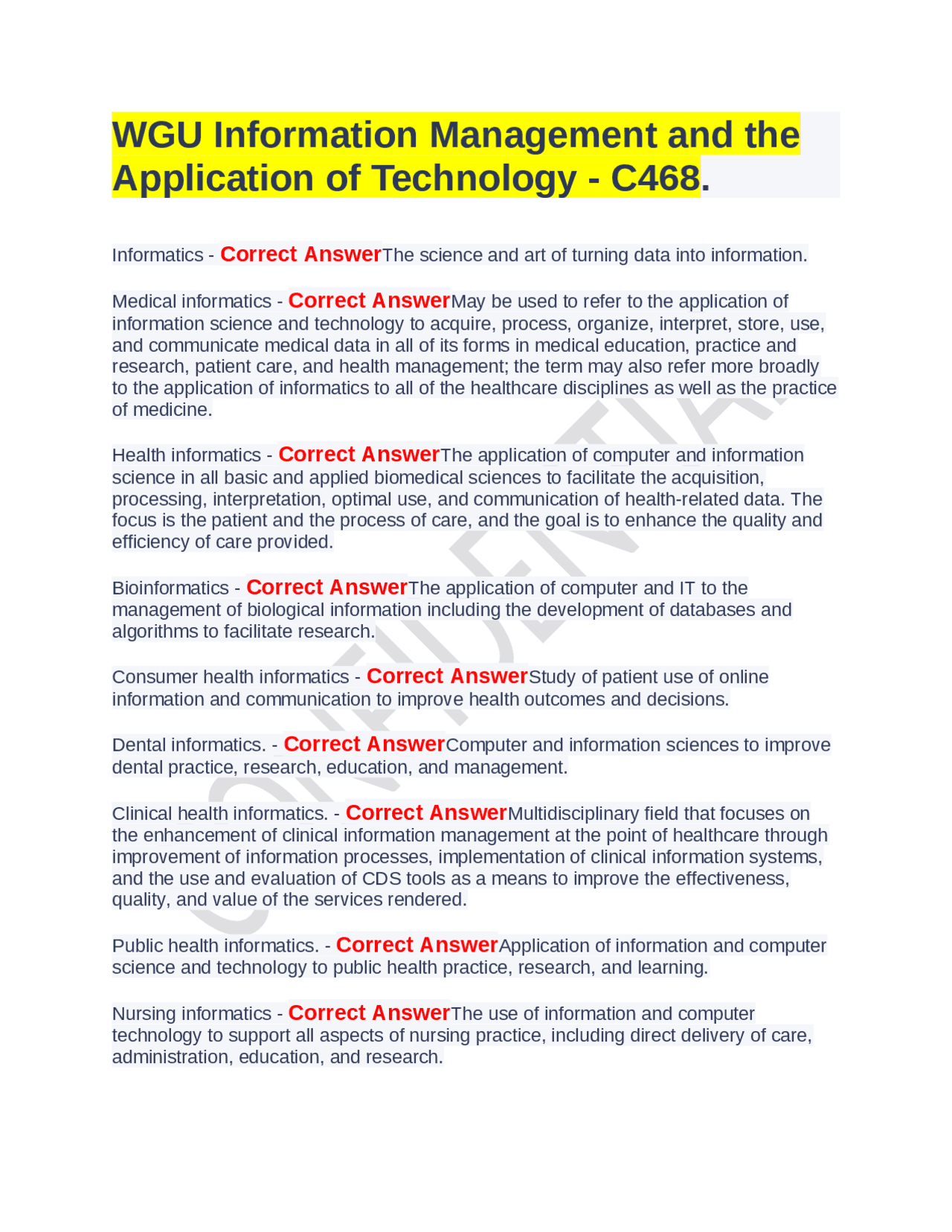 WGU Information Management and the Application of Technology - C468 ...