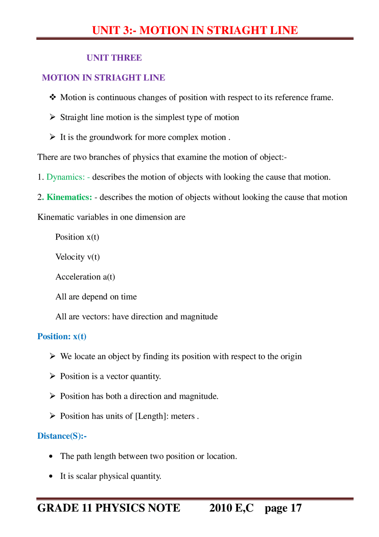 GRADE 11 UNIT 1:- Measurement and practical work | Summaries Physics ...
