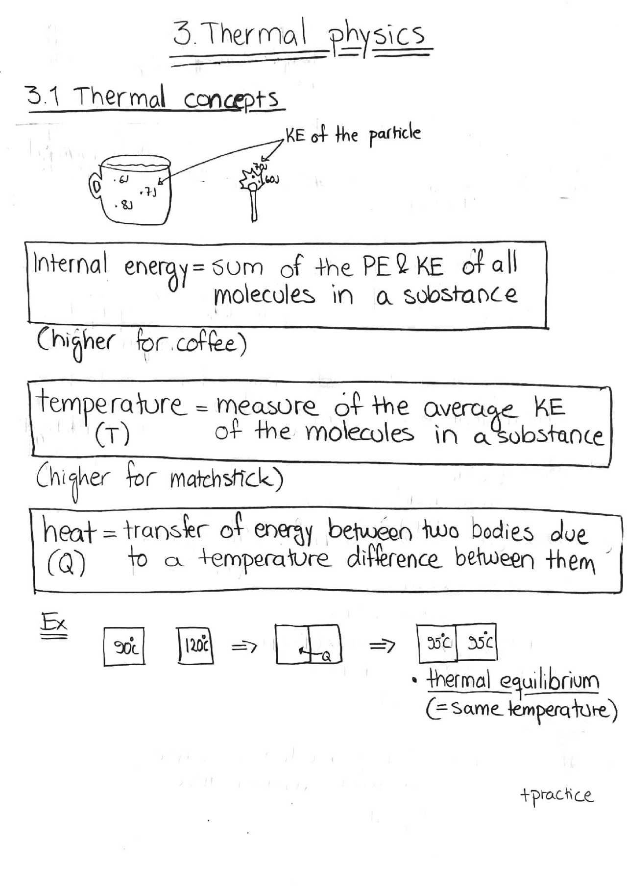 Handwritten notes of IB Physics Topic 3: Thermal Physics! | Lecture ...