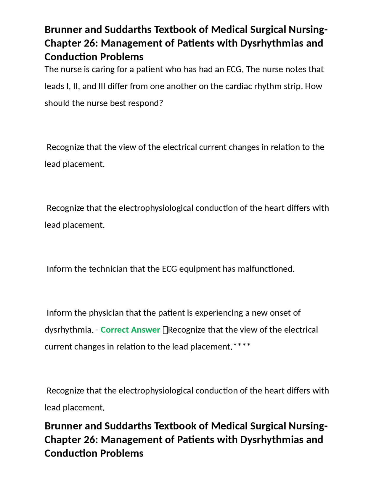 Brunner and Suddarths Textbook of Medical Surgical Nursing- Chapter 26 ...