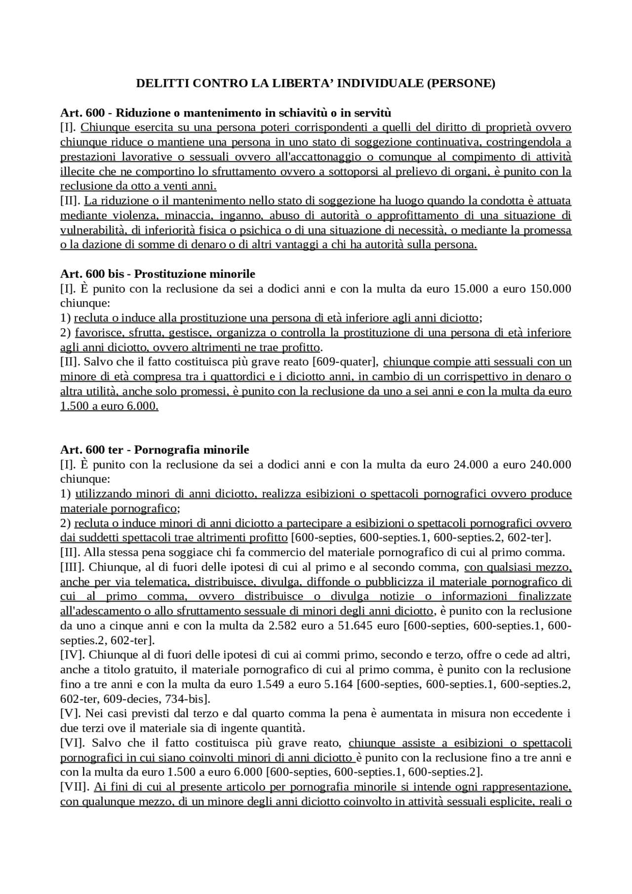 Delitti Contro La Persona Schemi E Mappe Concettuali Di Diritto