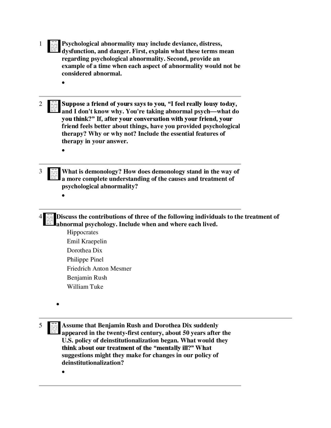 PSY 3140 Abnormal Psychology Questions & Answers Latest 2023 | Exams ...
