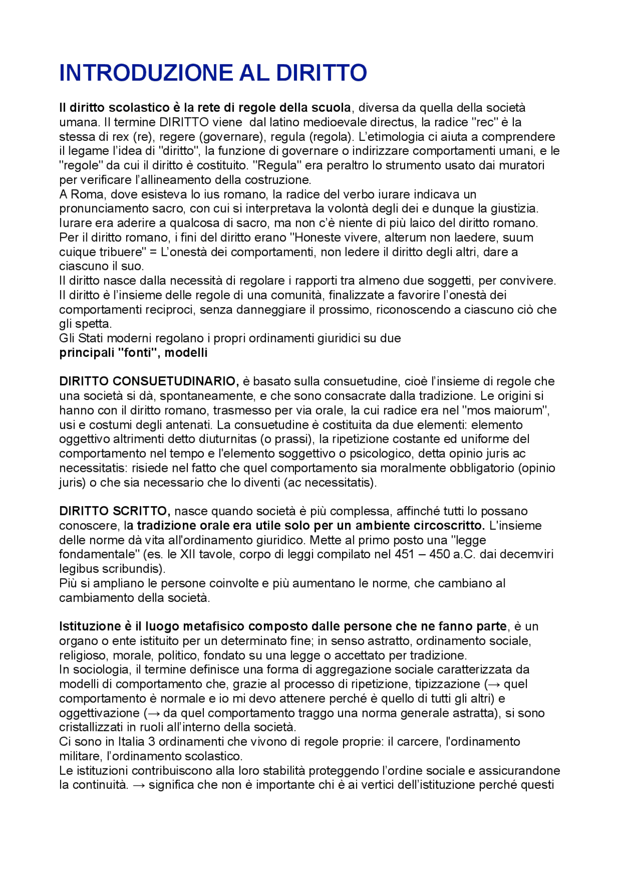 Legislazione Scolastica Appunti Parte 1 Di 2 Appunti Di Diritto Docsity
