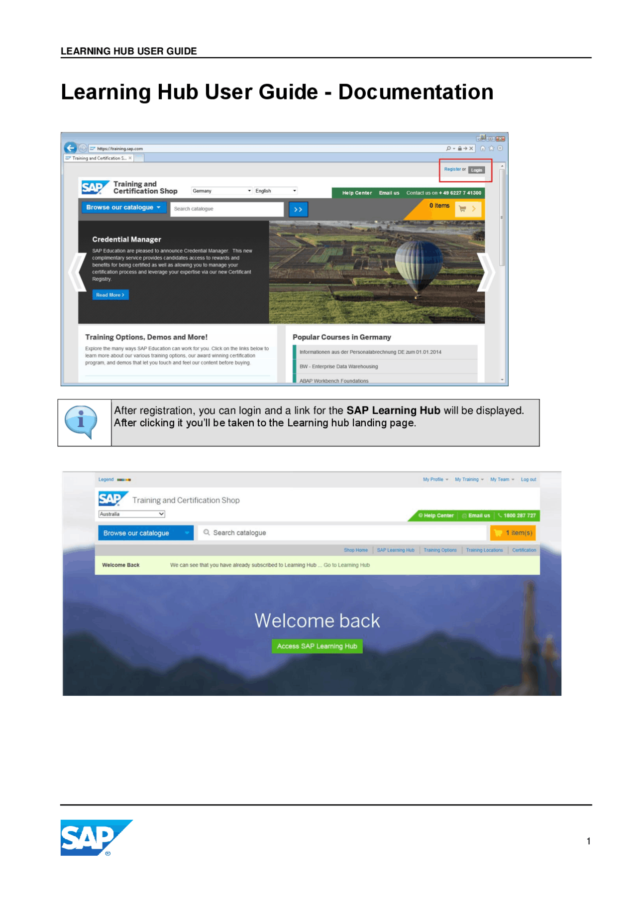 Manual de uso de SAP Learning Hub | Guías, Proyectos, Investigaciones ...