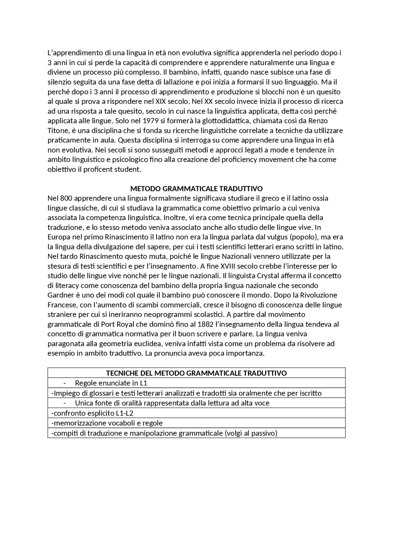 Riassunto Libro Tecniche Didattiche Per La Seconda Lingua Sintesi