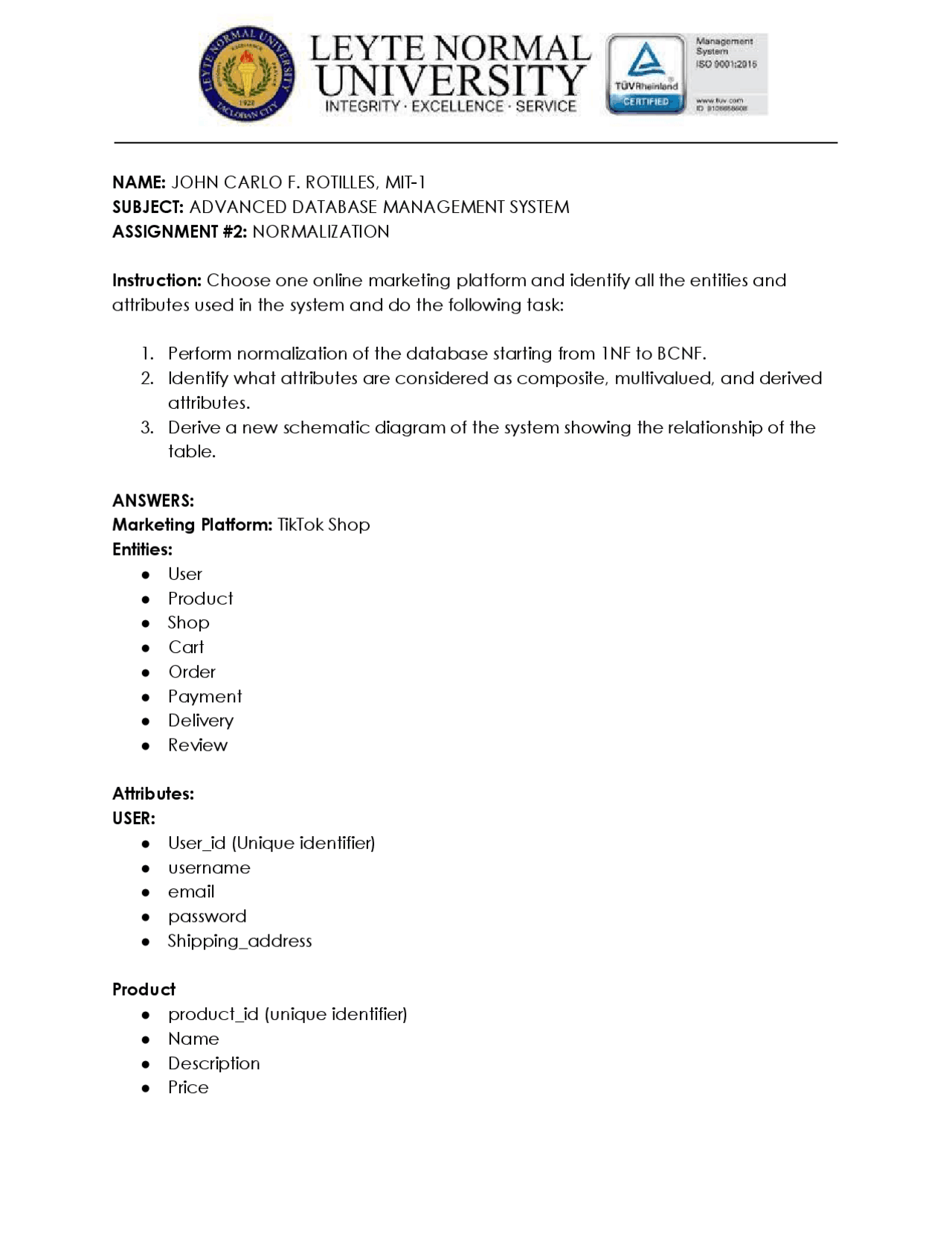 This assignment helps you understand the database management | Assignments Computer science ...