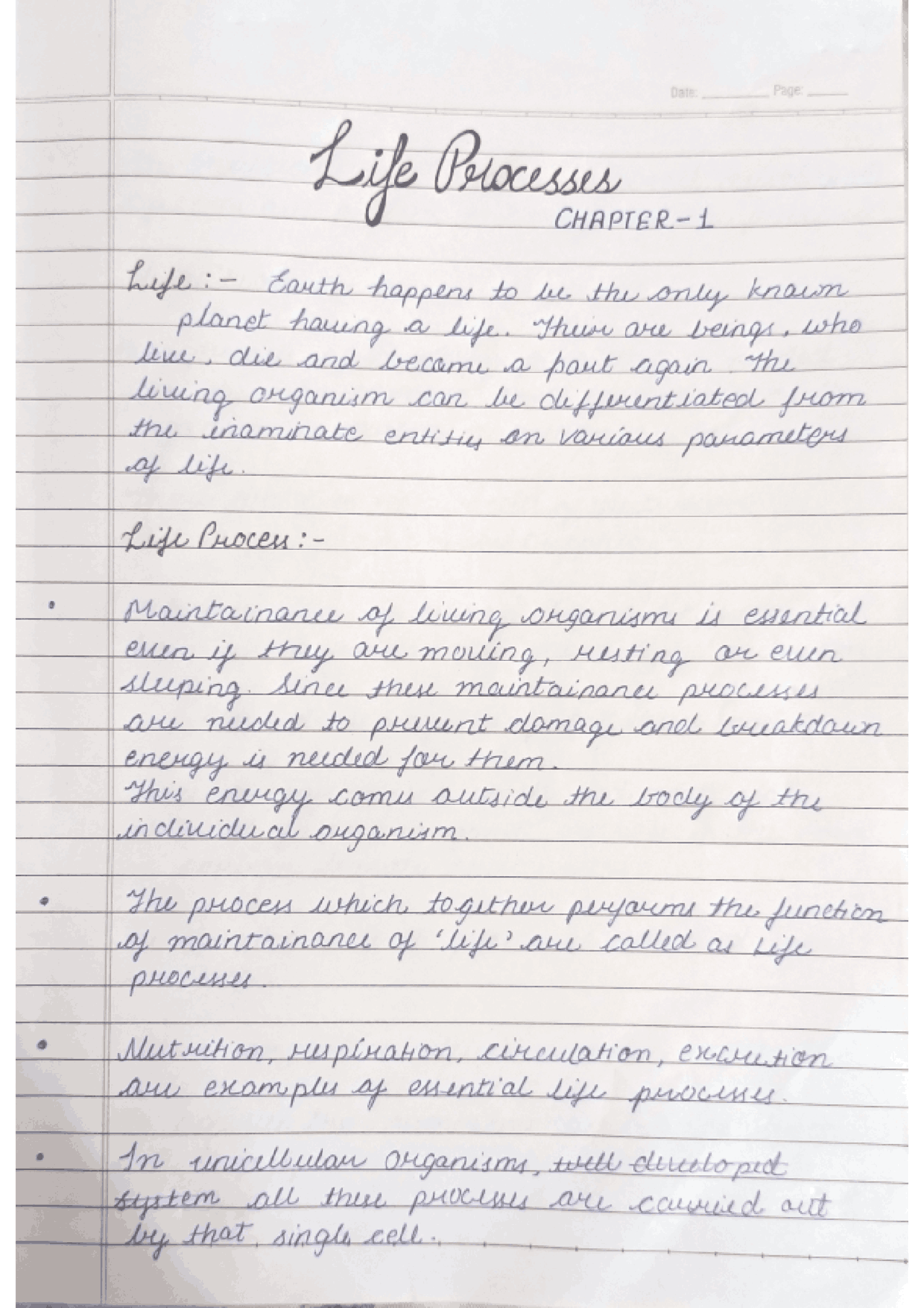 Notes for class x bio ( LIFE PROCESS ) best for board exanms | Study ...