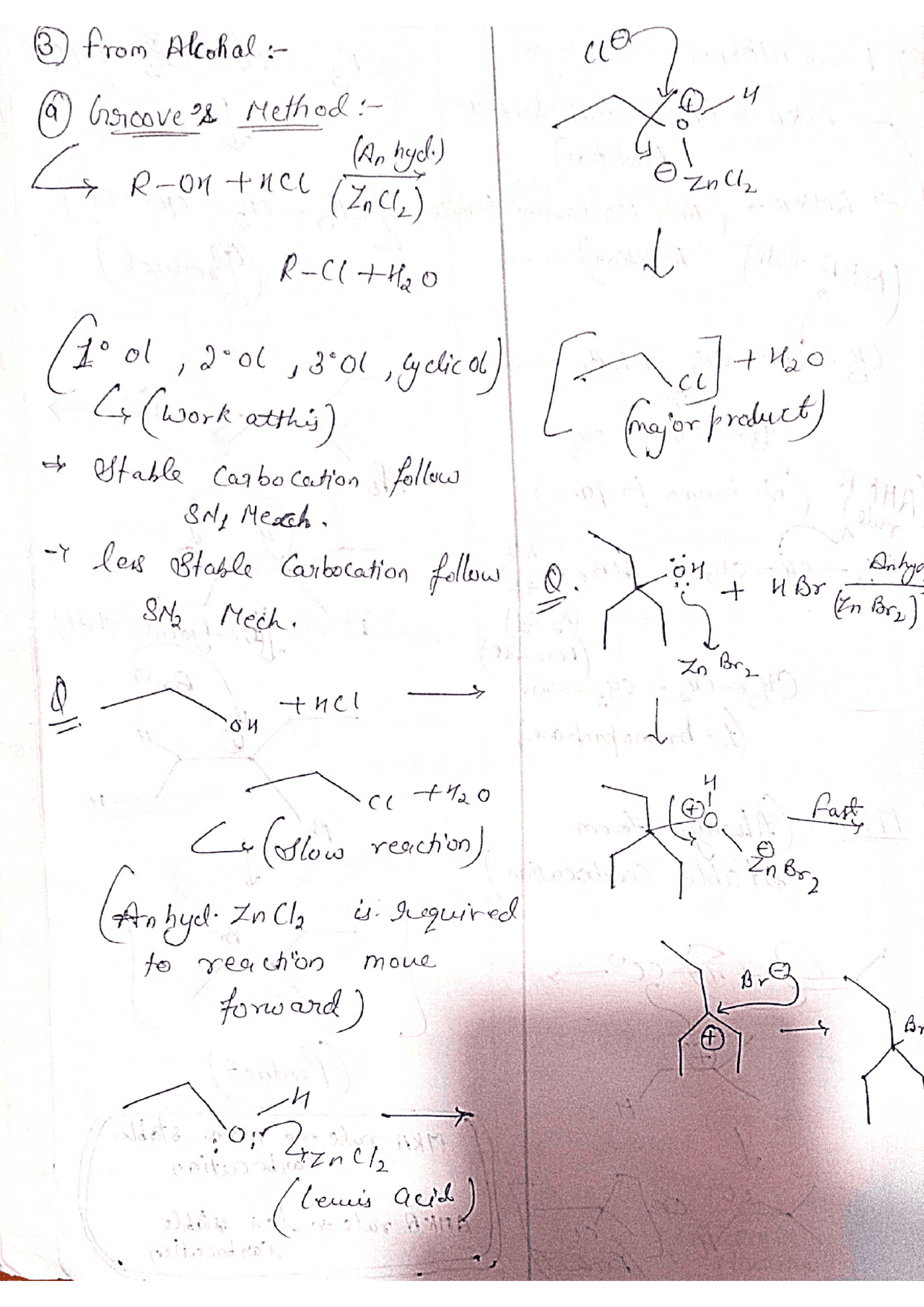 Groove's Method for making alkyl halides | Study notes Chemistry | Docsity