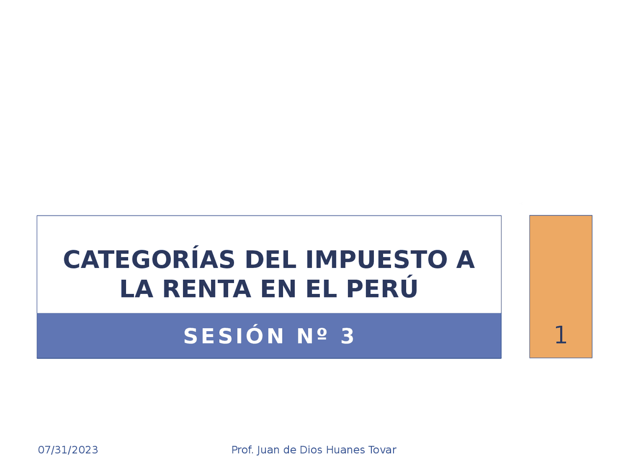 CATEGORIAS DEL IMPUESTO DE LA RENTA EN EL PERU | Diapositivas de ...