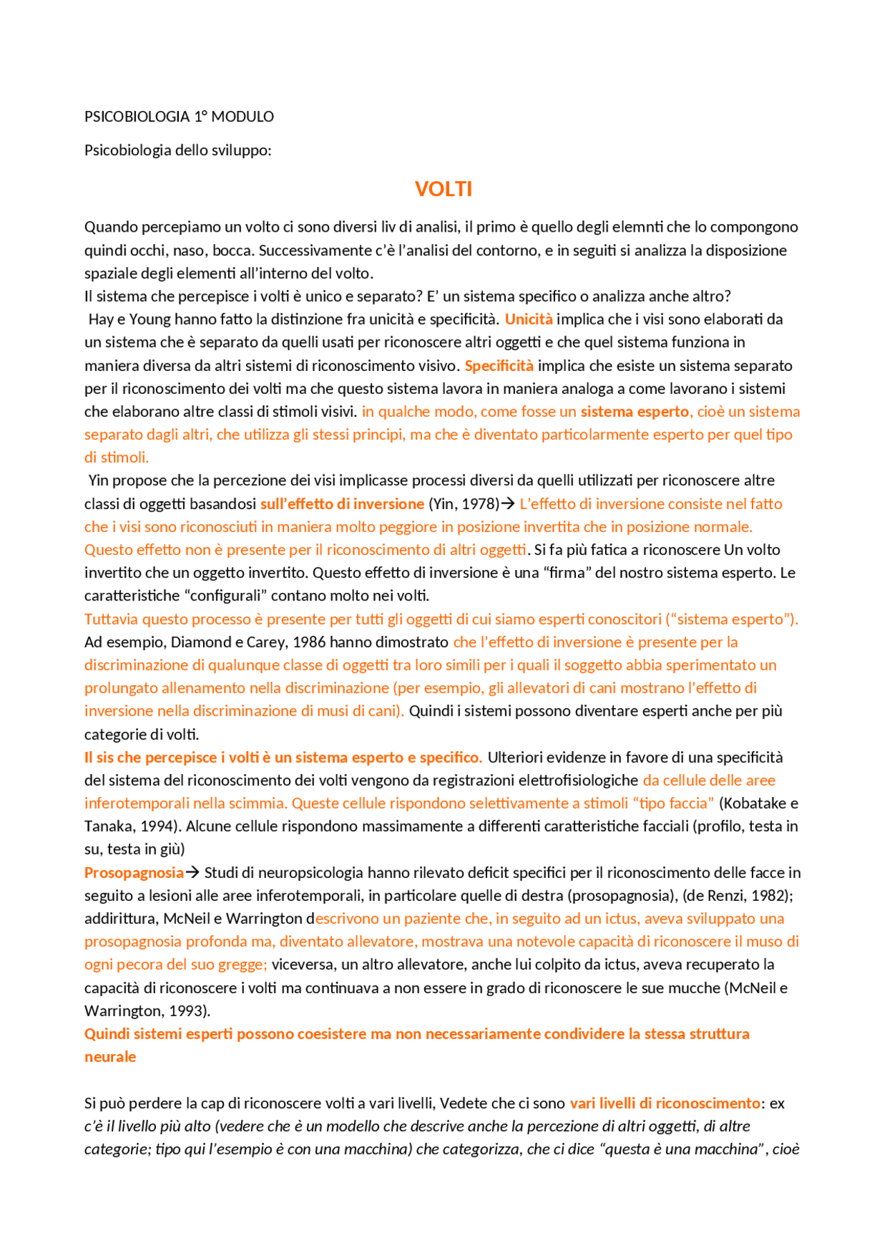 Riassunto psicobiologia dello sviluppo primo modulo | Schemi e mappe concettuali di ...