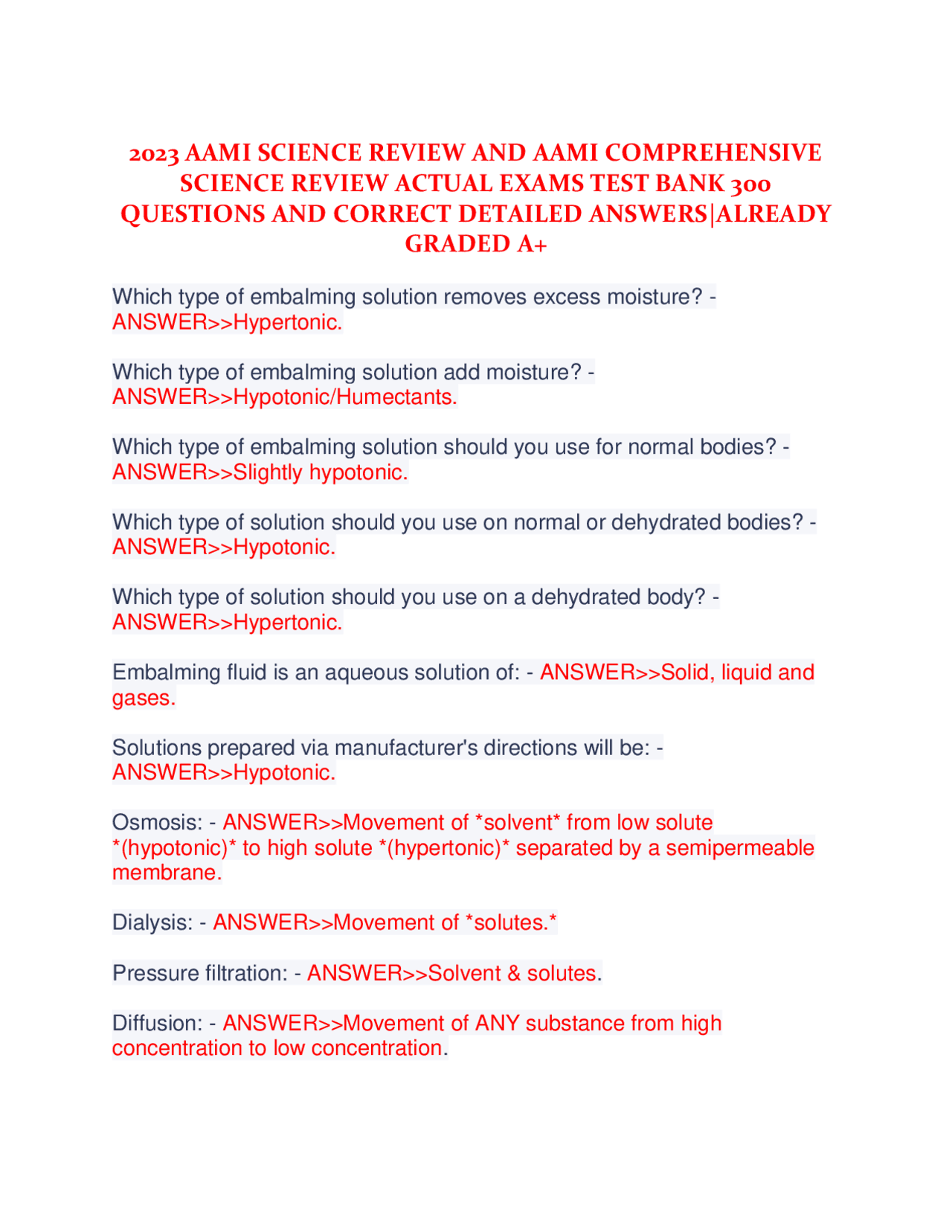 2023 AAMI SCIENCE REVIEW AND AAMI COMPREHENSIVE SCIENCE REVIEW ACTUAL ...