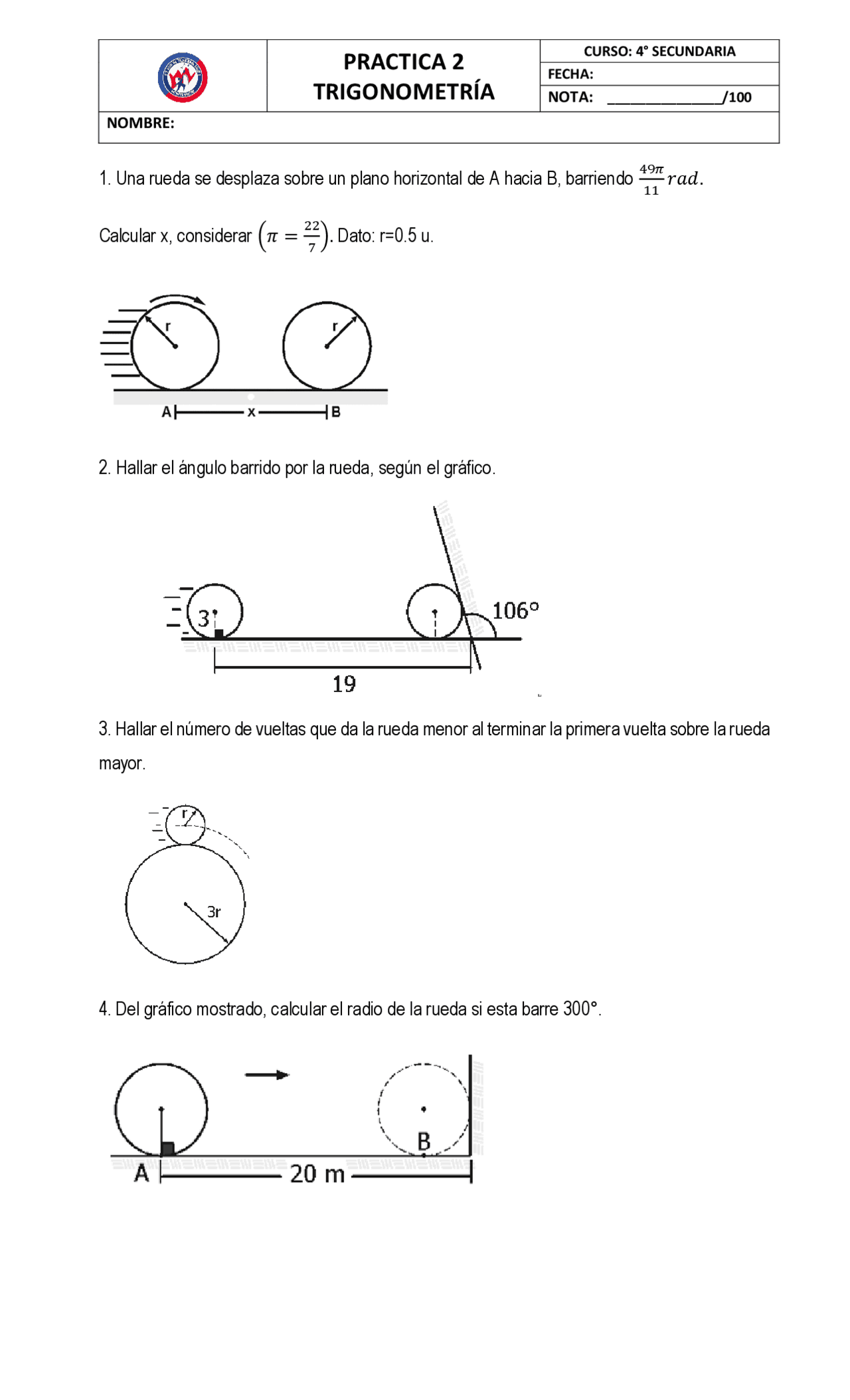 Práctica de trigonometria nivel básico | Ejercicios de Matemáticas ...
