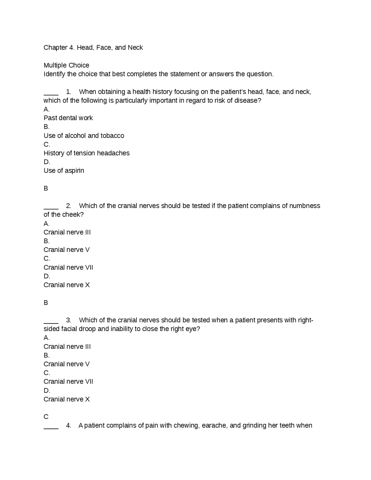 NSG 6020 HEAD,FACE AND NECK WK 2 STUDY GUIDE | Exams Nursing | Docsity