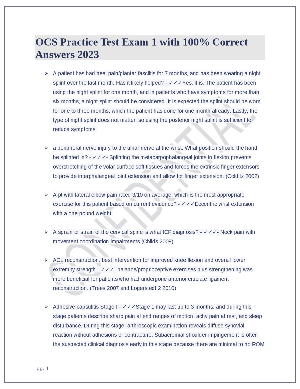 OCS Practice Test with 100% Correct Answers 2023 | Exams Community ...