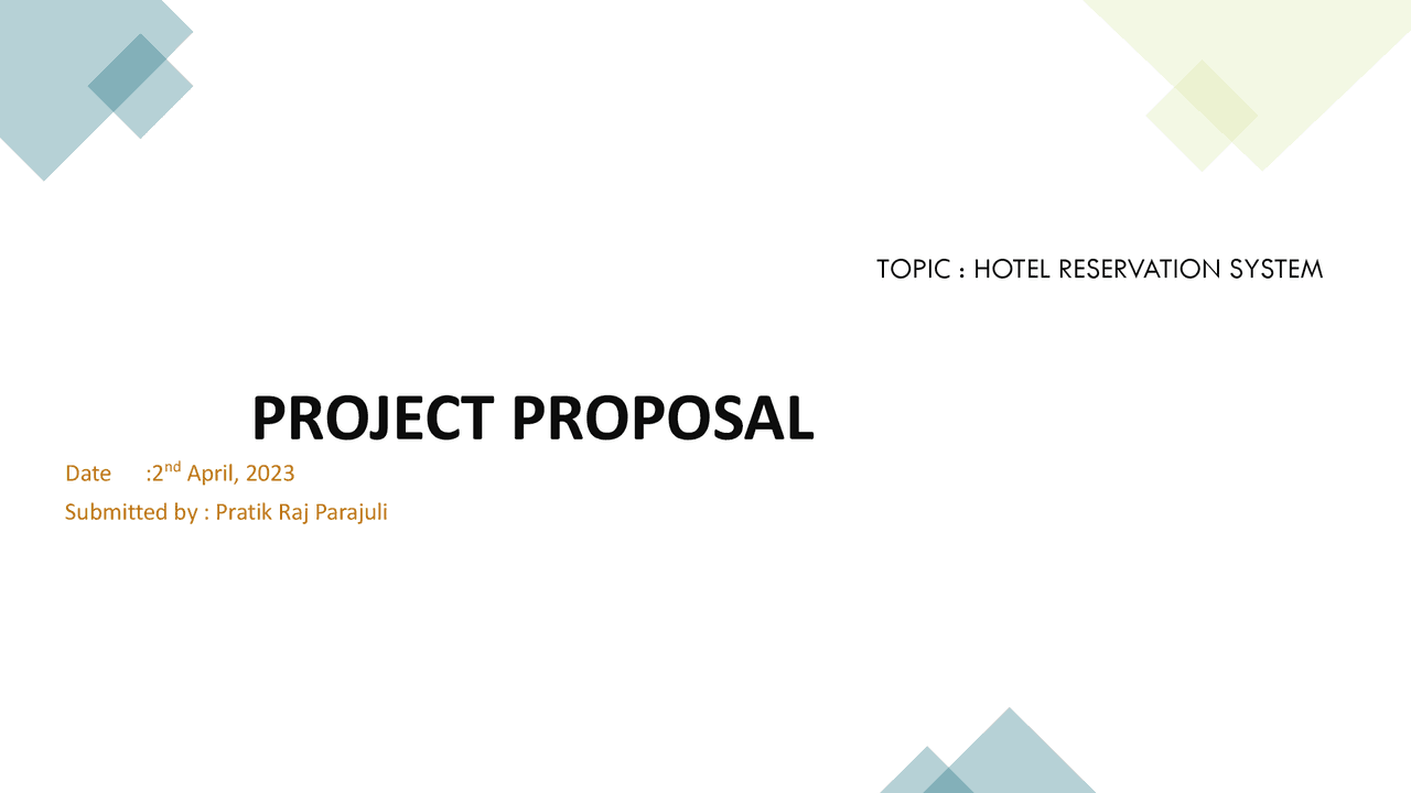 Hotel Reservation System | Study Guides, Projects, Research Technology ...