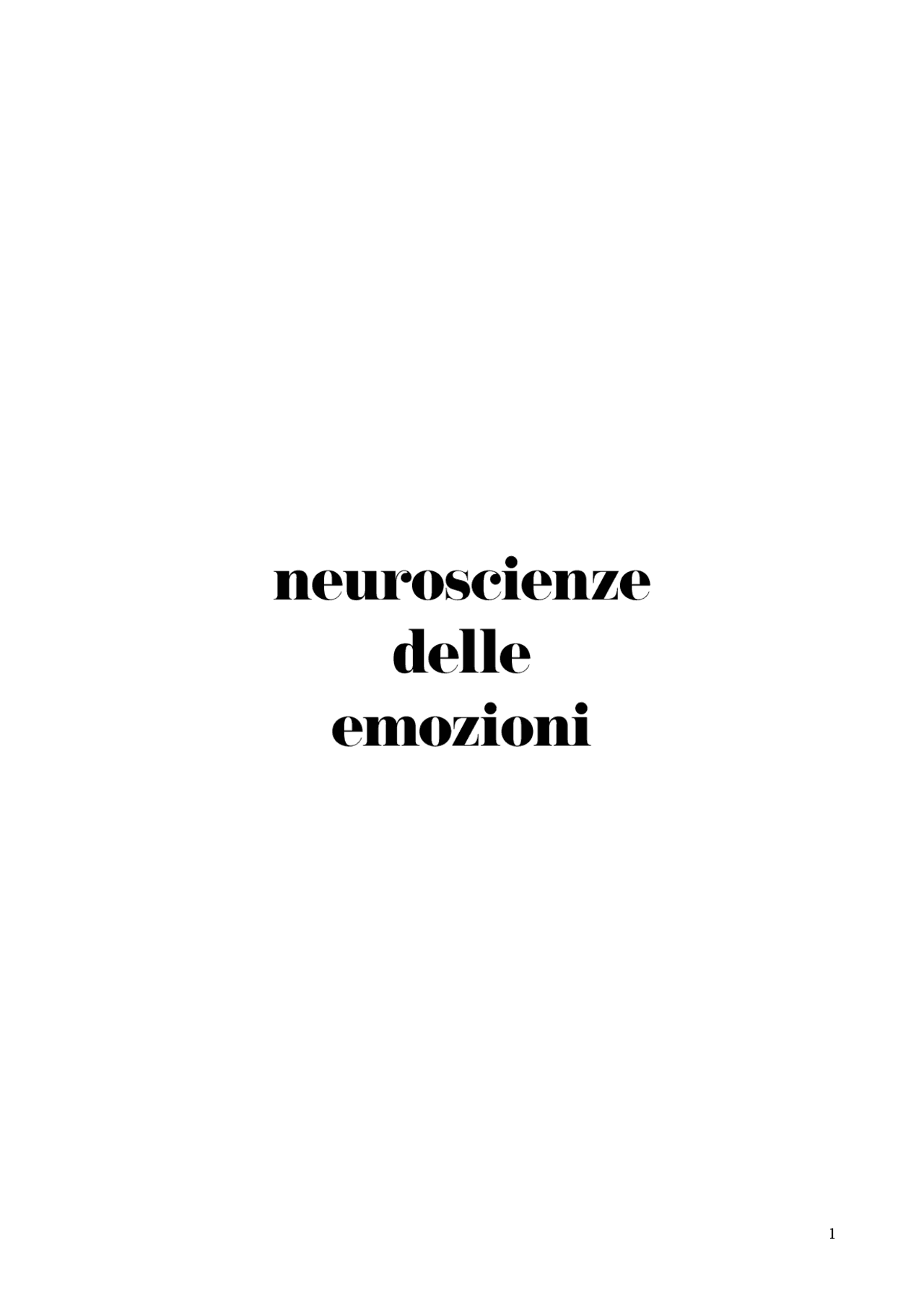 Neuroscienze Delle Emozioni Appunti Di Neuroscienze Cognitive Docsity