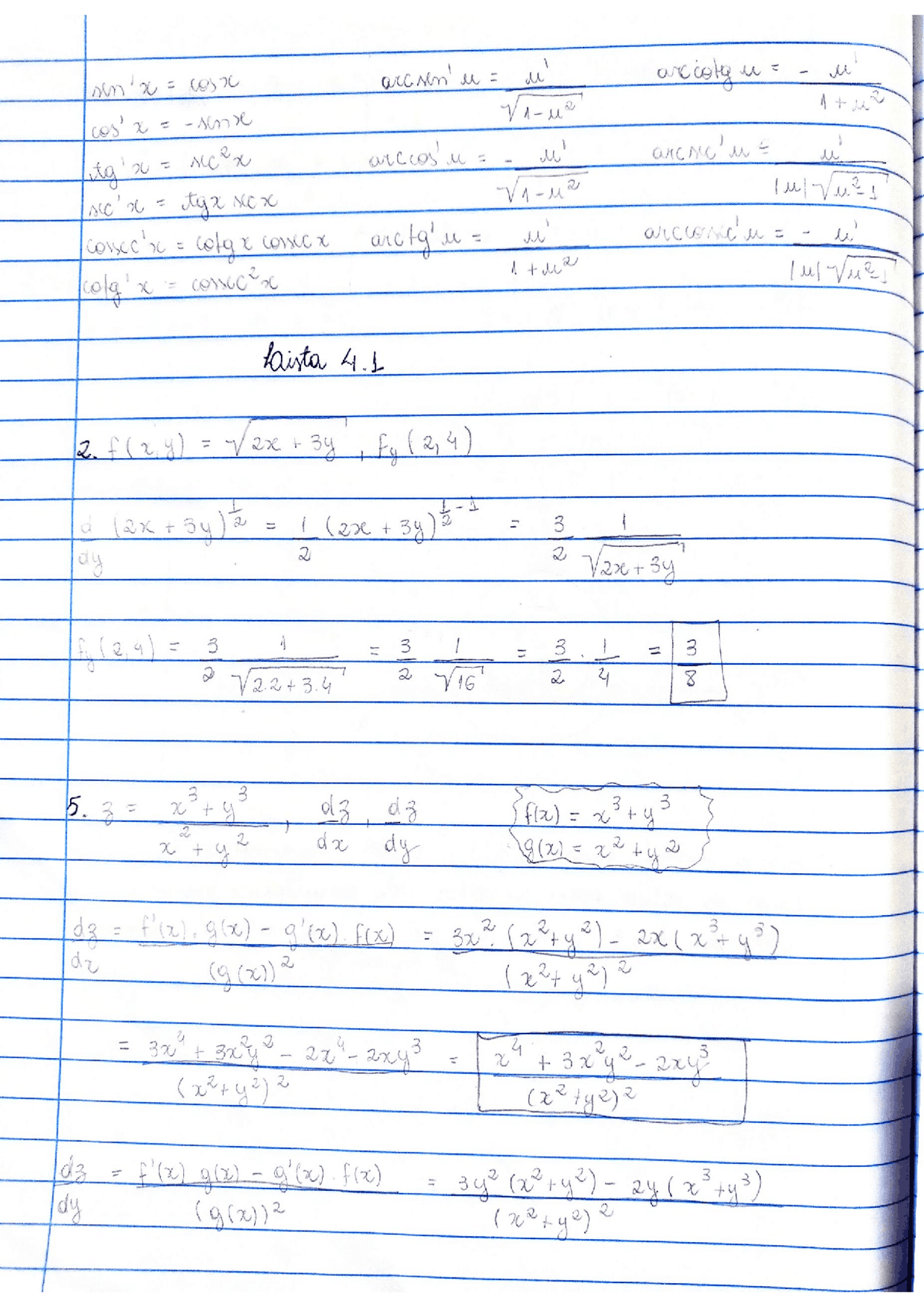 Exercícios Resolvidos Exercícios Cálculo Diferencial E Integral Docsity