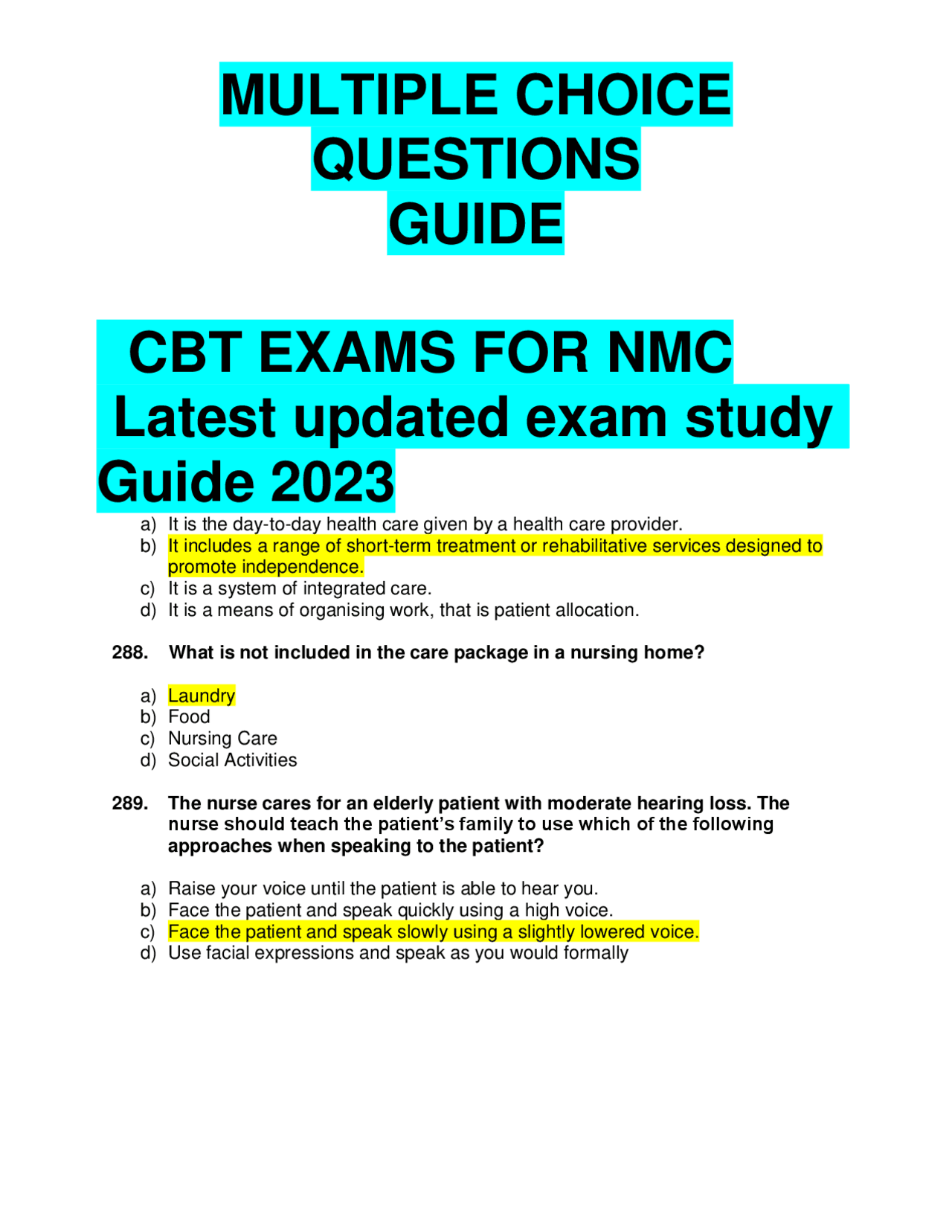 MIDWIFERY EXAMS WITH SOLVED QUESTIONS 2023/2024 | Exams Nursing | Docsity