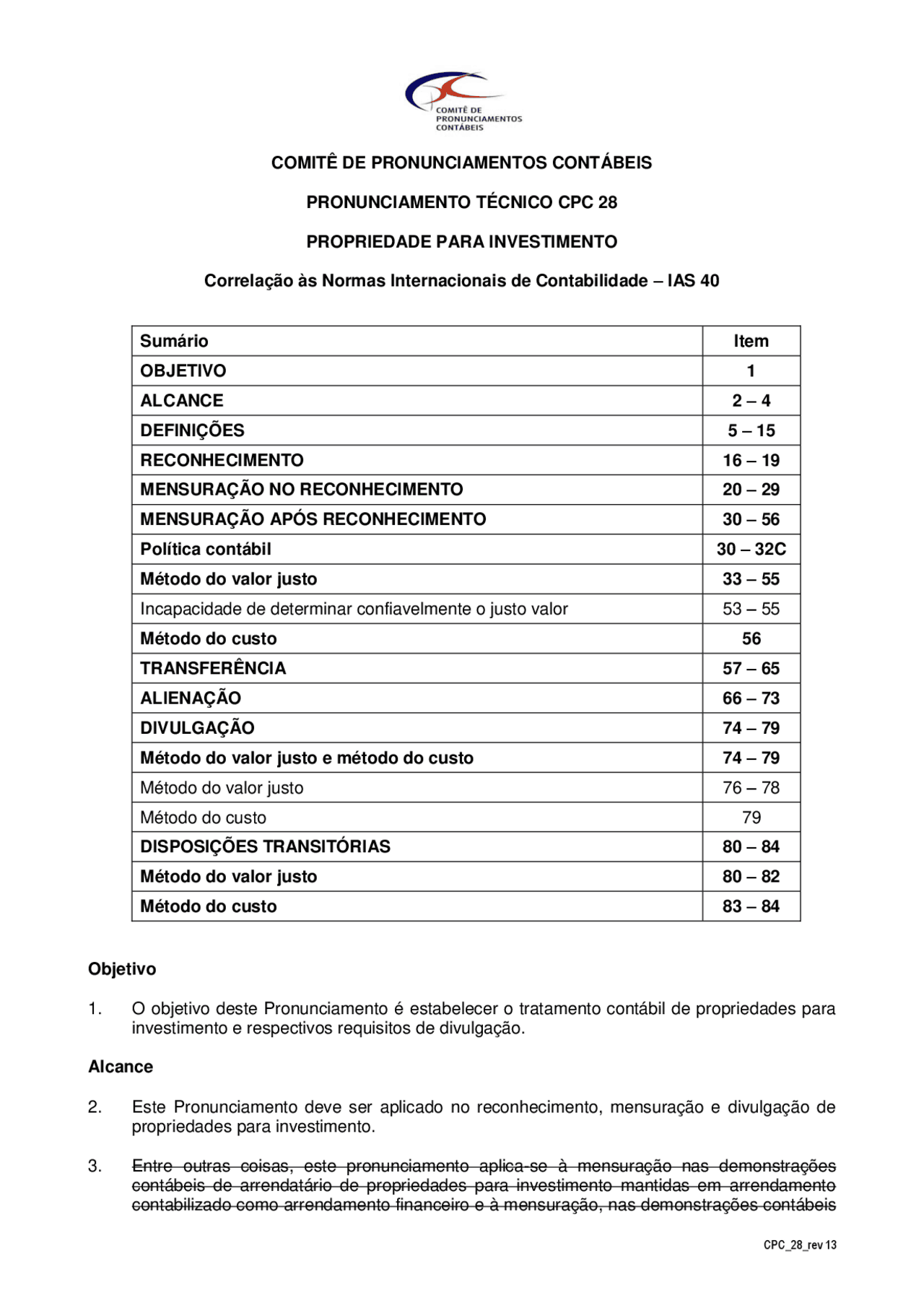 Cpc 28 Normas De Contabilidade Resumos Contabilidade Empresarial