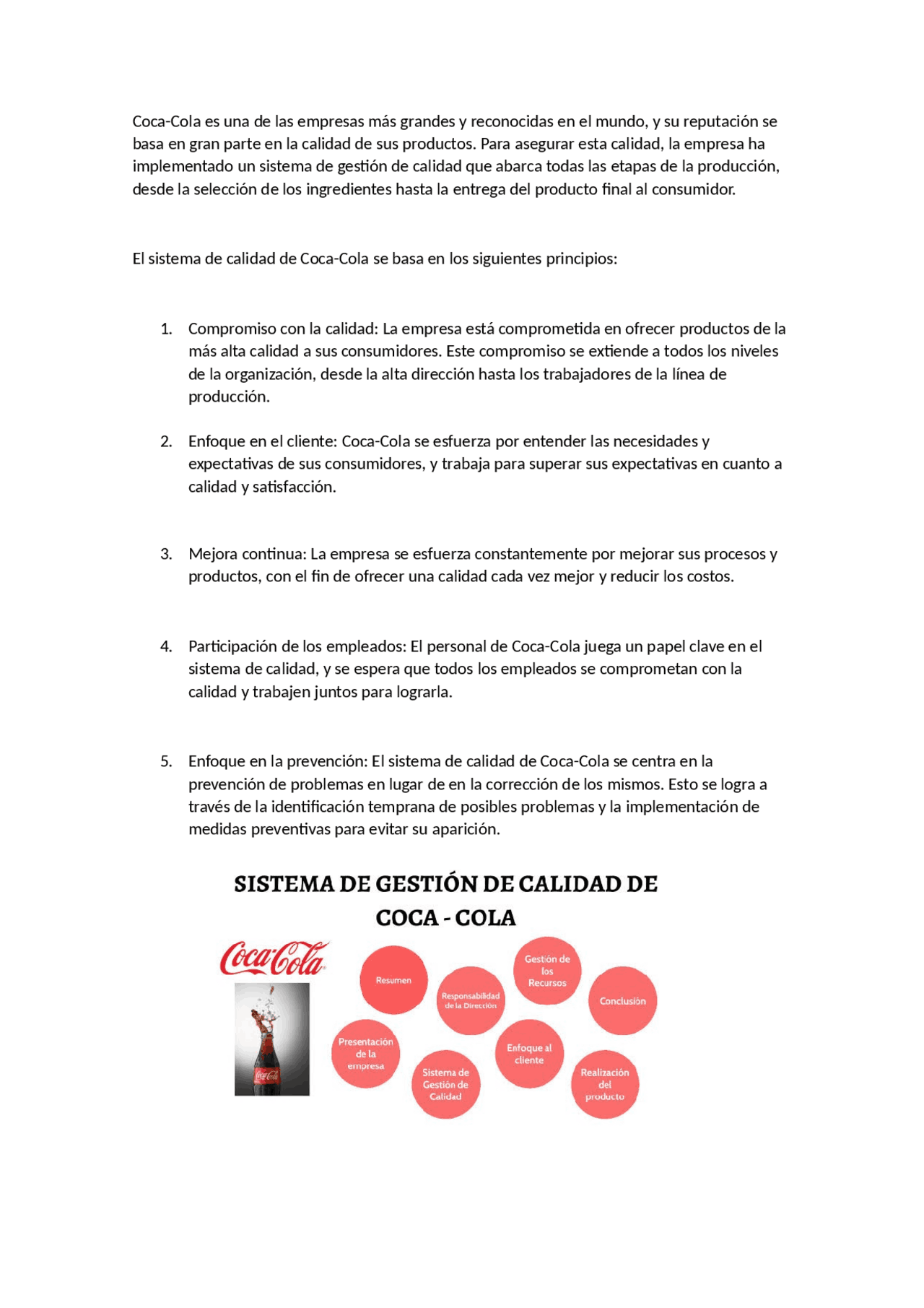 Control de calidad de Coca cola | Monografías, Ensayos de Gestión de ...