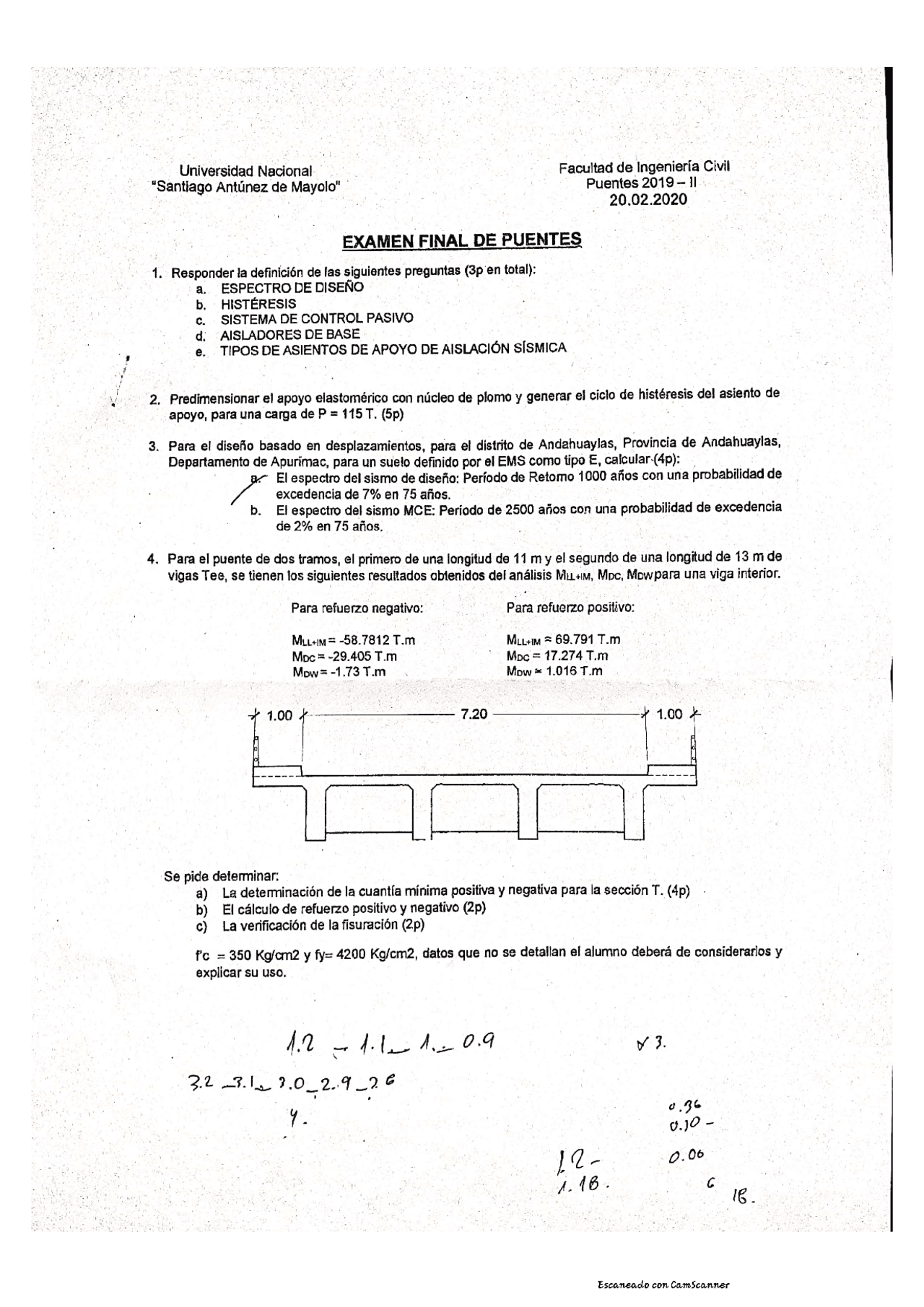 Examen Fina Final Final Exámenes De Estática Docsity