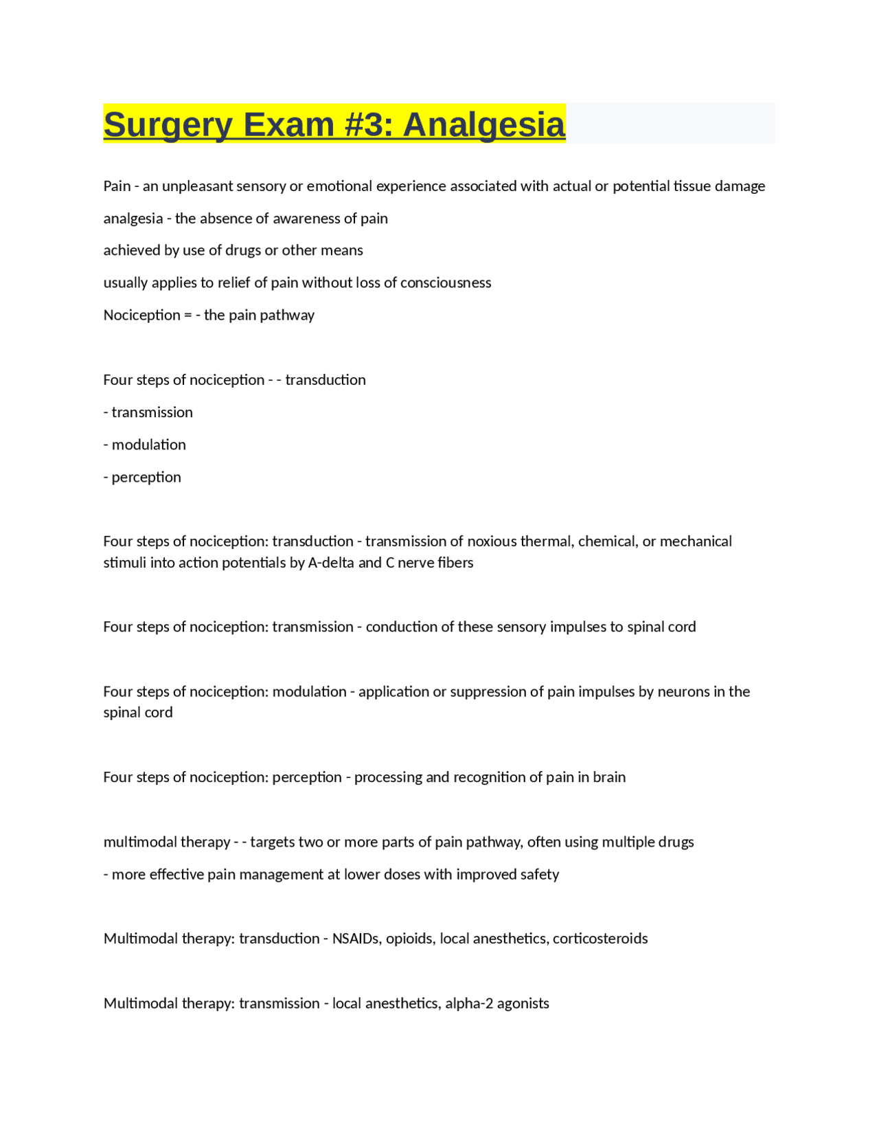 surgery_exam.docx/surgery_exam.docx | Exams General Surgery | Docsity