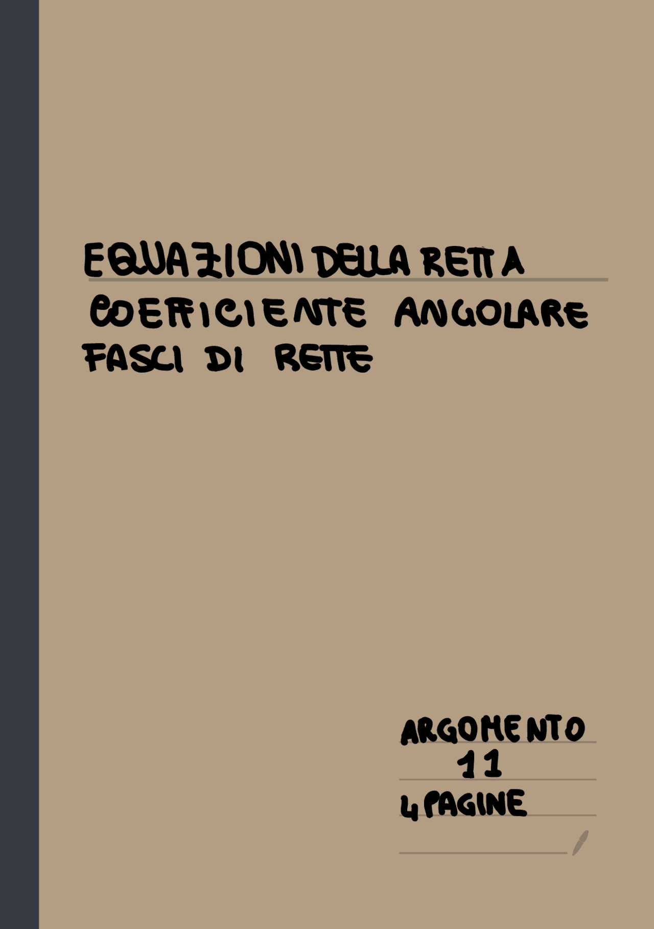 Equazione Della Retta Coefficiente Angolare E Fasci Di Rette Schemi