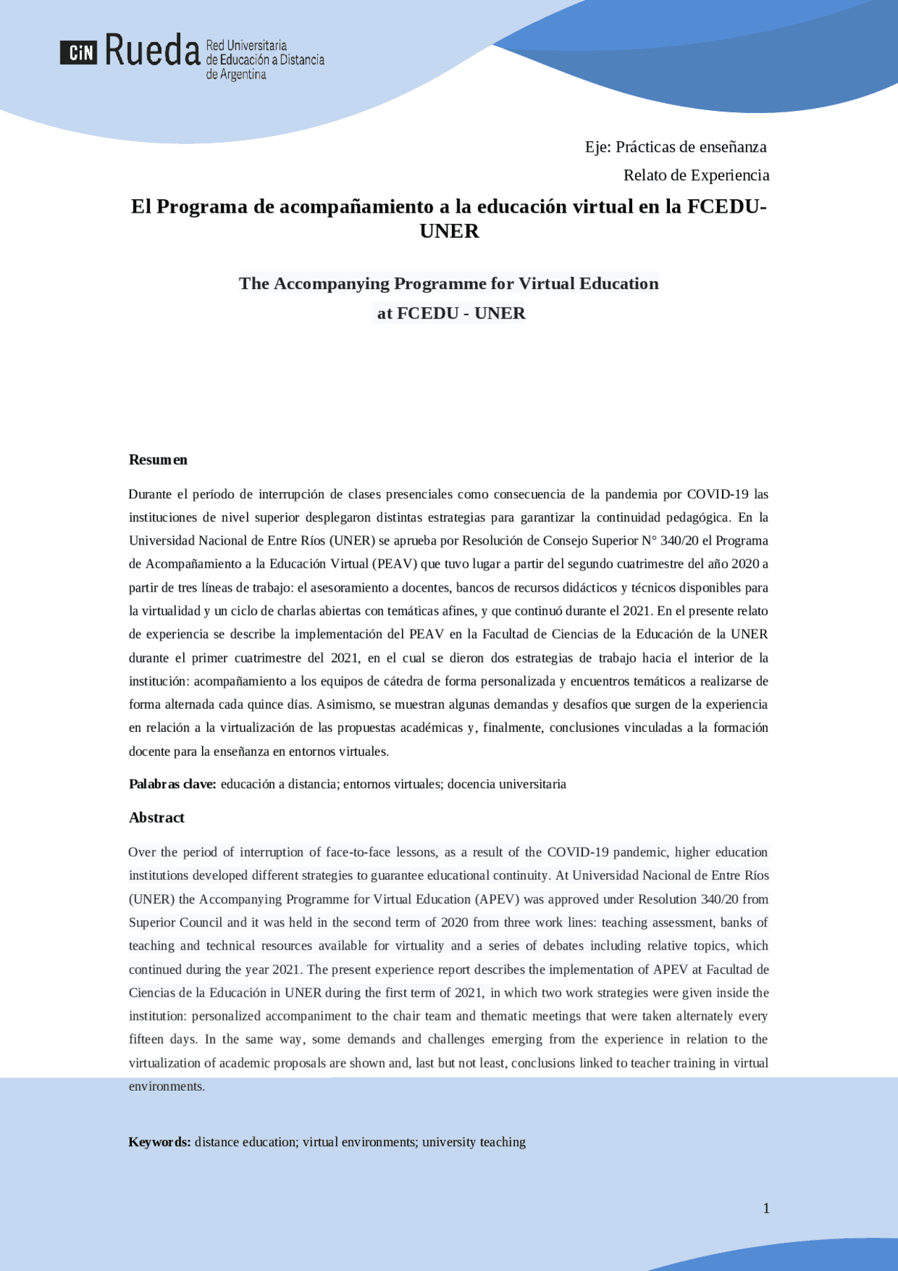 Programa De Educacion Virtual Summaries Of Science Education Docsity