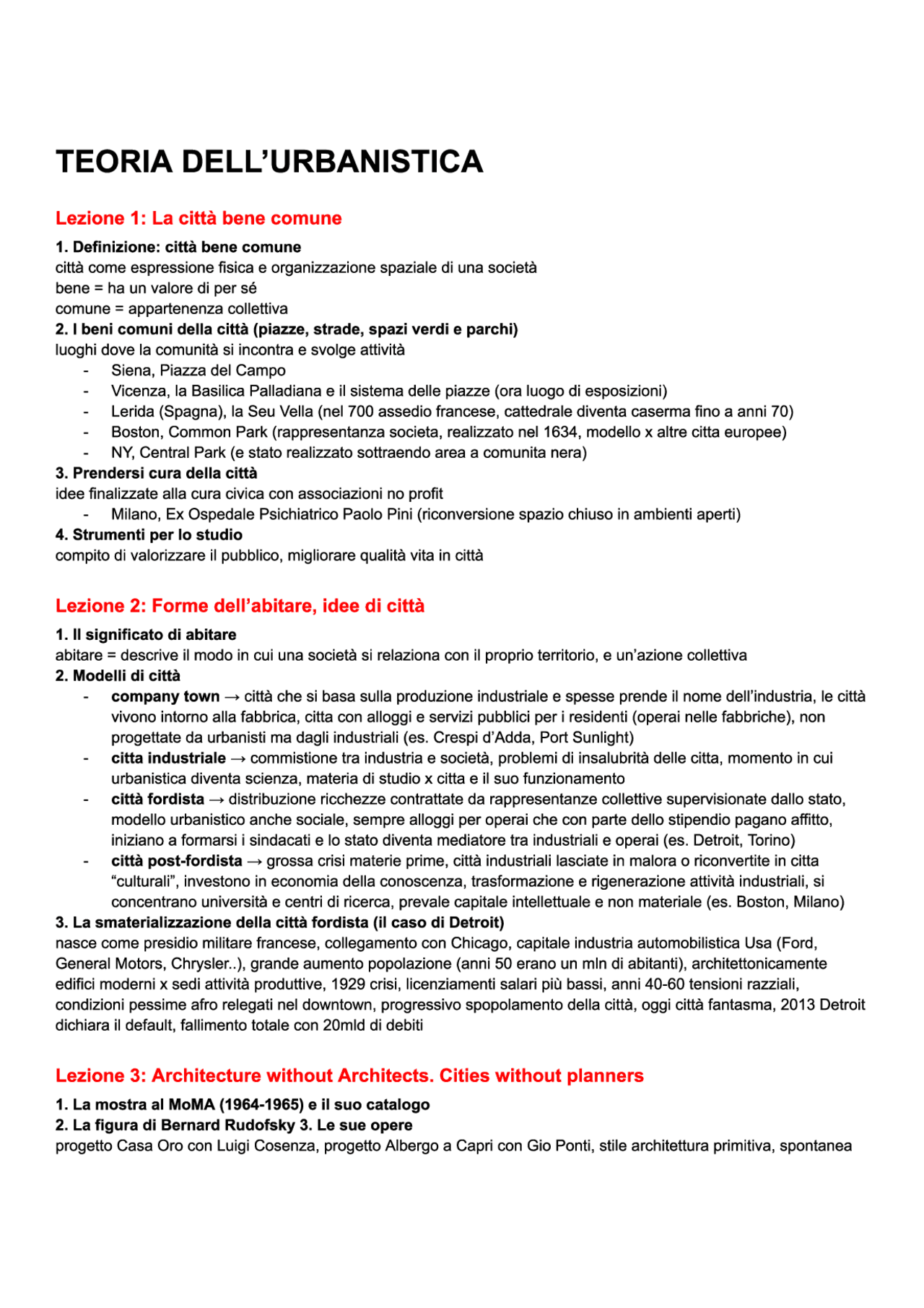 Appunti Di Urbanistica Aa 2022 23 Appunti Di Urbanistica Docsity
