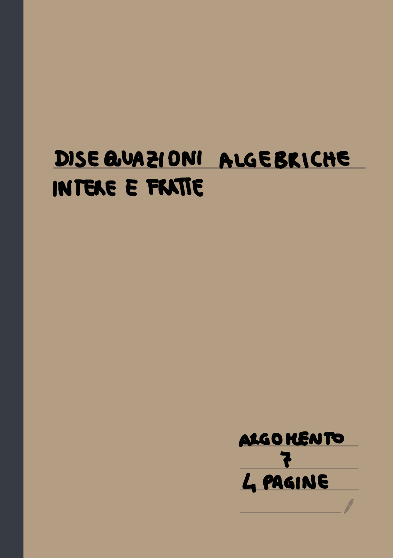 Disequazioni Algebriche Intere E Fratte Schemi E Mappe Concettuali Di