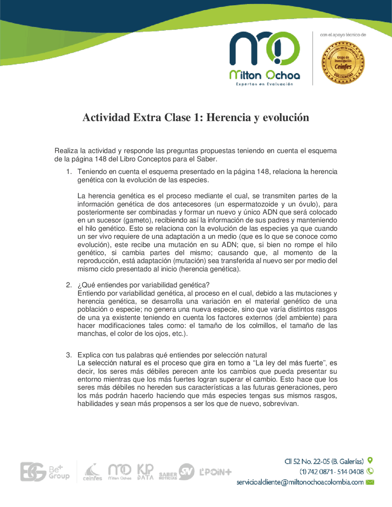 Evolucion Y Cambio De Los Seres Vivos Apuntes De Biología Docsity