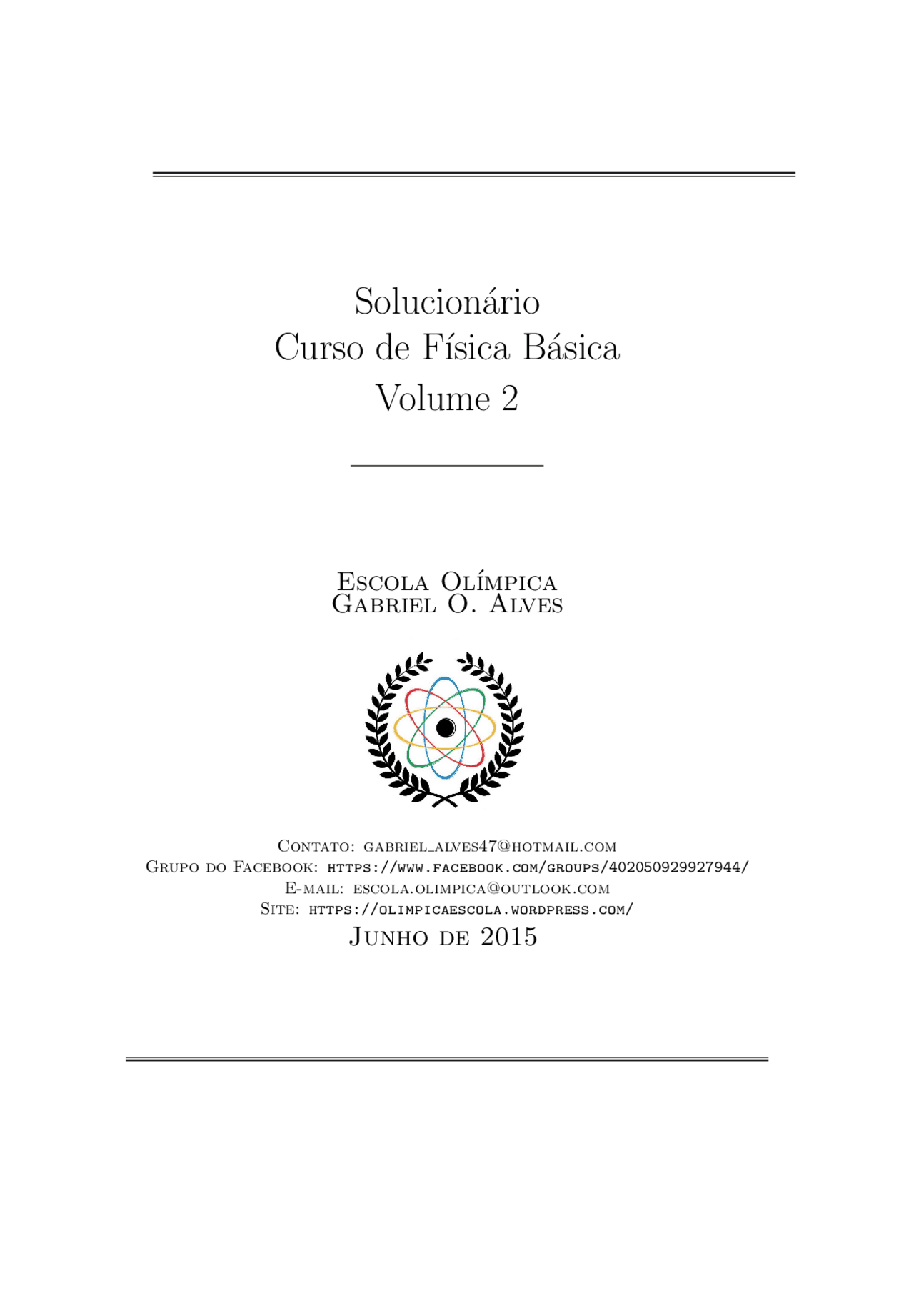 Soluções Do Curso De Física Exercícios Física Docsity