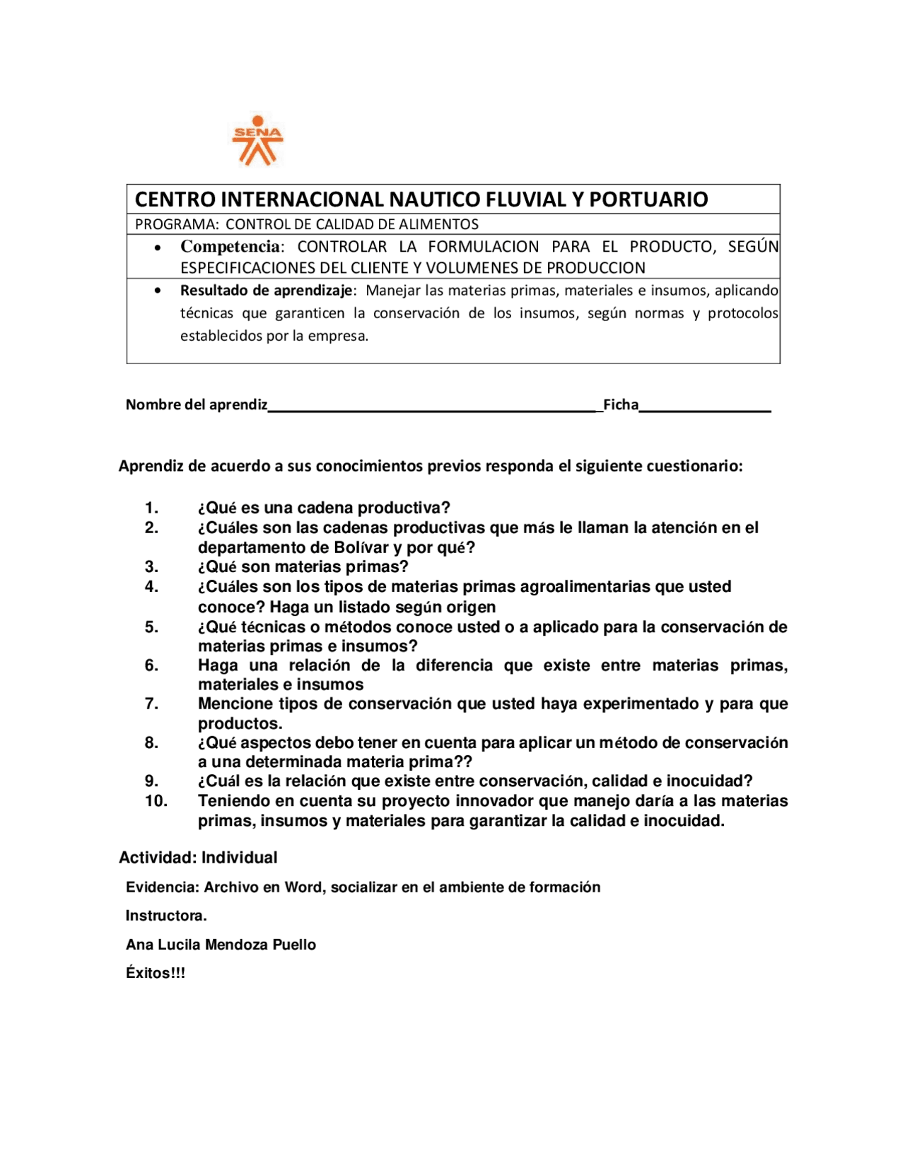 Evaluación Diagnostica Provas De Gestão Da Qualidade Docsity