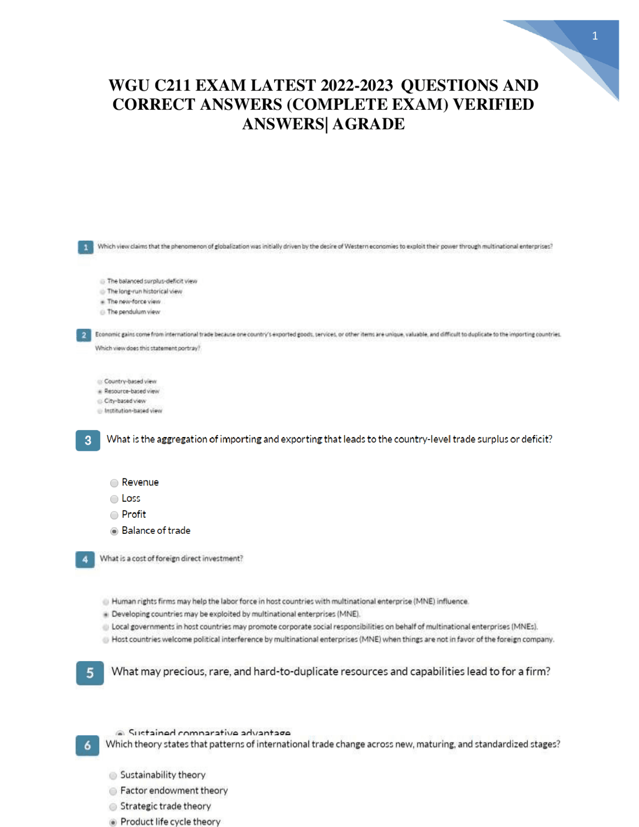 WGU C211 EXAM LATEST 2022-2023 QUESTIONS ANDCORRECT ANSWERS (COMPLETE ...